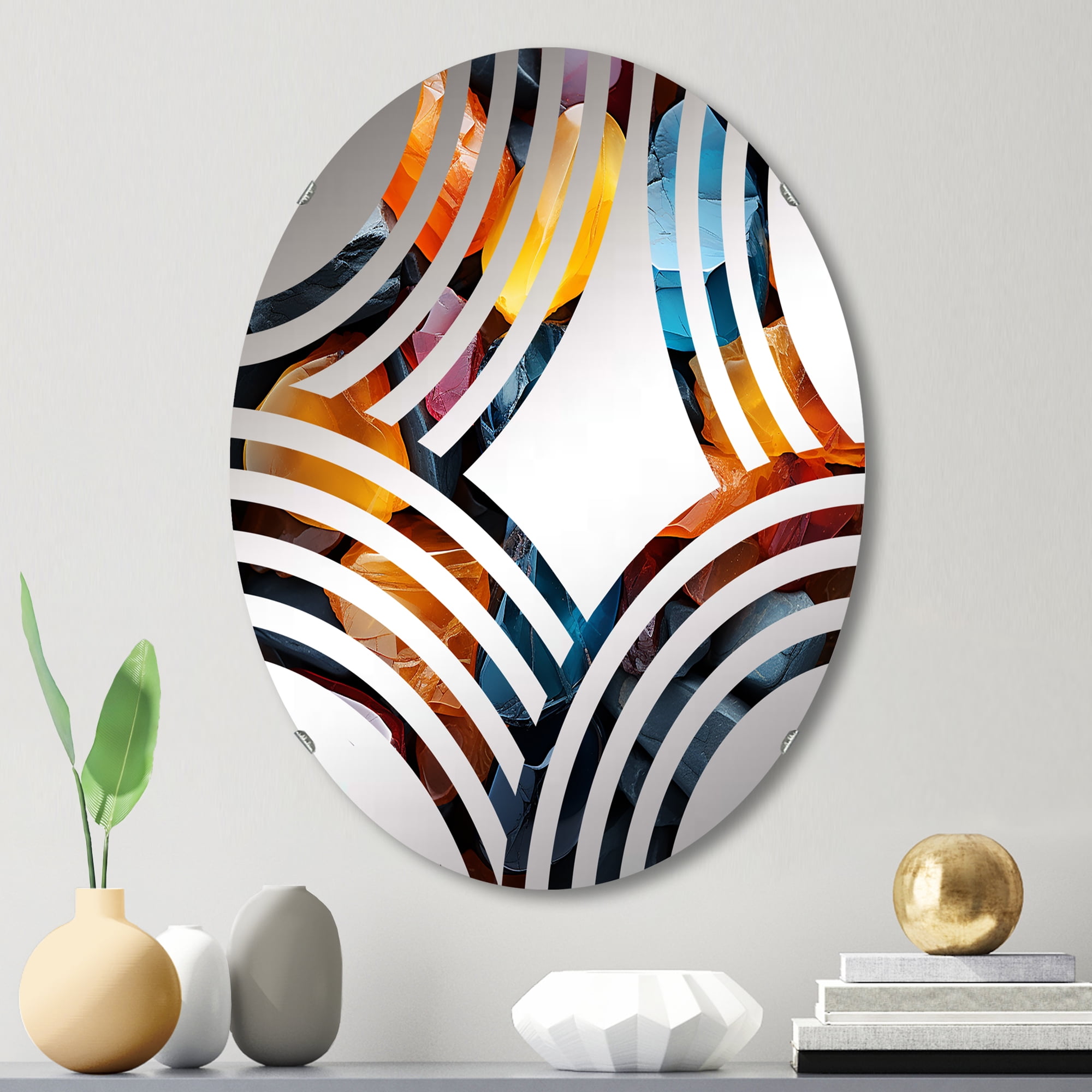 Designart "Angelic Stone Healing Power I" Spiritual Stone Baptist Fan ...