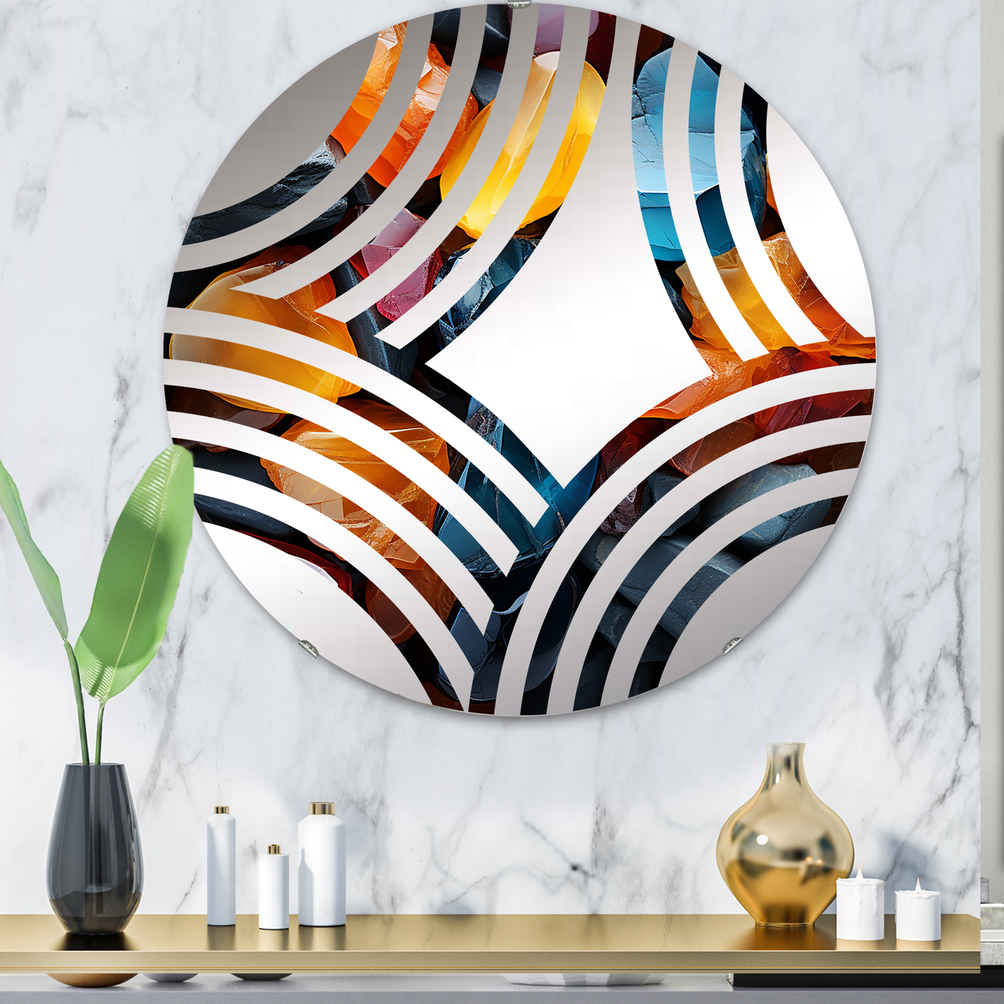 Designart "Angelic Stone Healing Power I" Spiritual Stone Baptist Fan ...