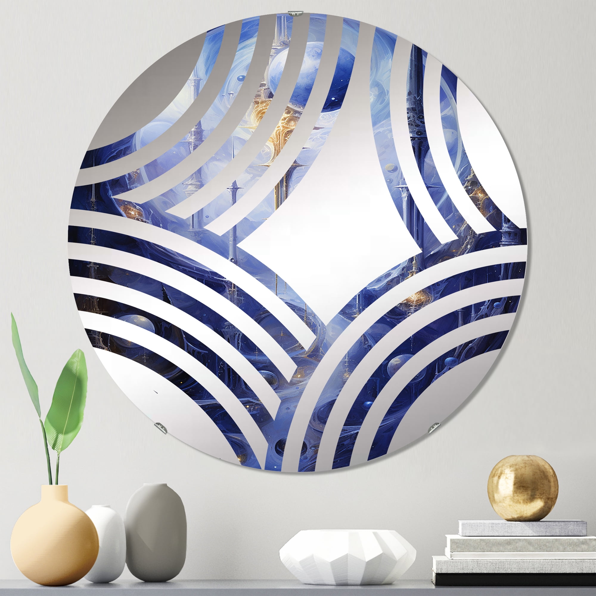 Designart "Architects of Aether in Surrealism" Surrealism Baptist Fan ...