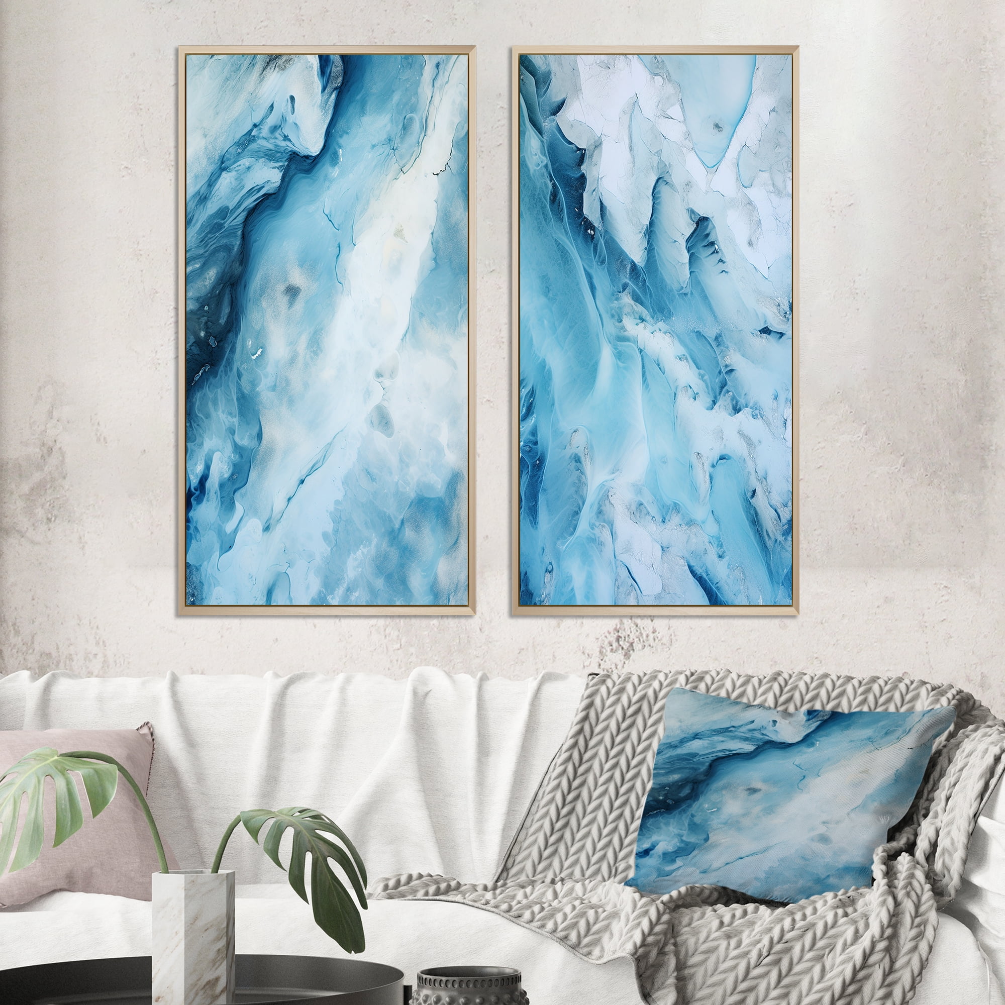 Designart "Arctic Glacier Landscape Aerial Perspective V" Glacier ...