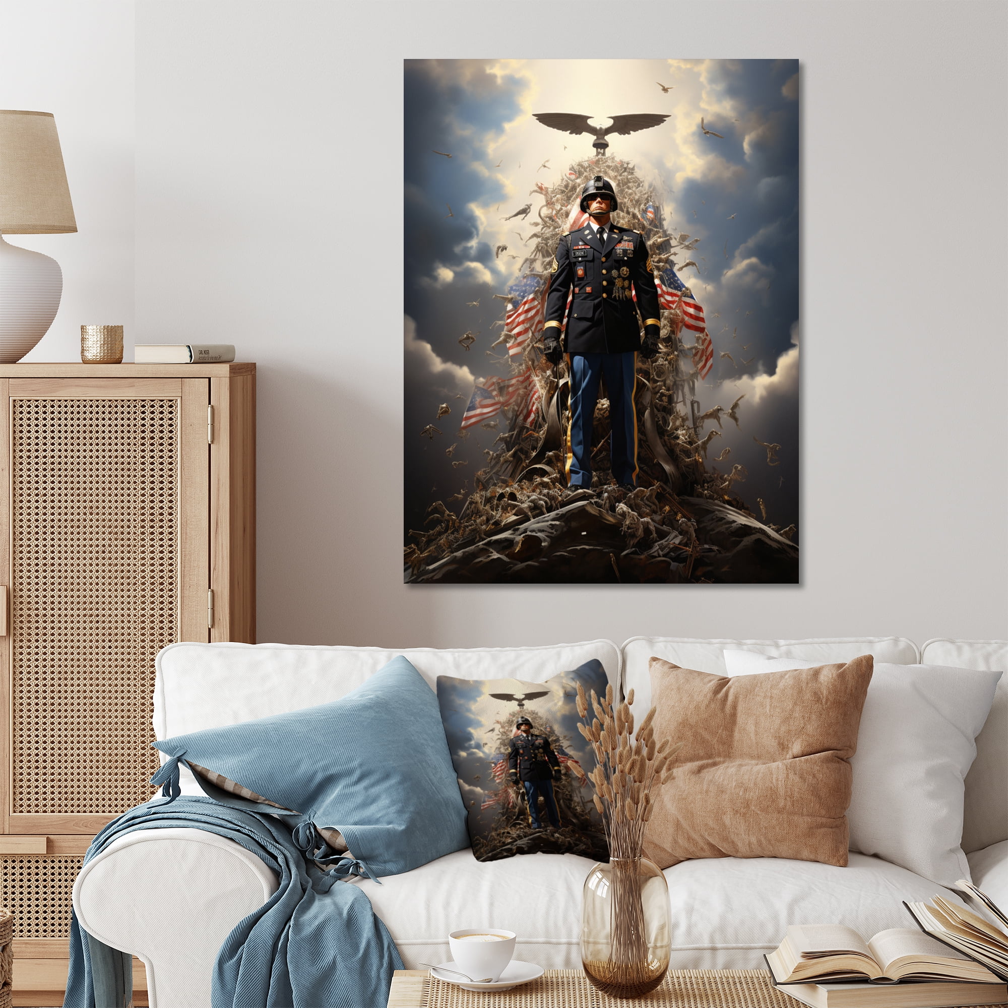Designart "Armed Forces Grand Shielding" Army Metal Wall Art - Walmart.com