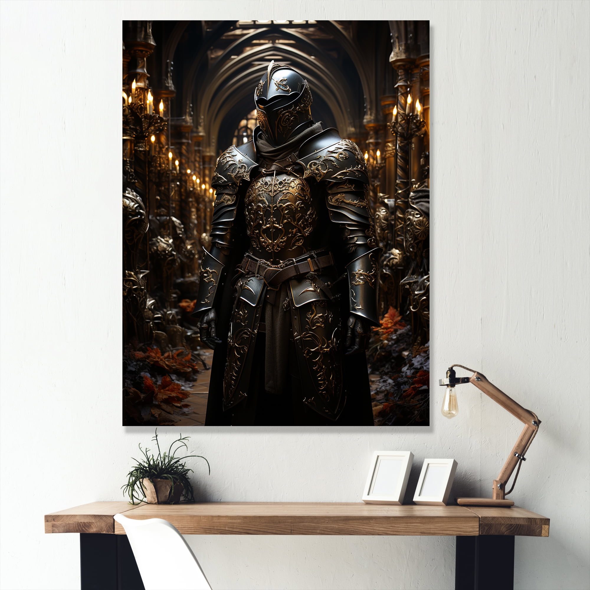 Designart "Armor of Medieval Knights II" Americana Canvas Wall Art ...
