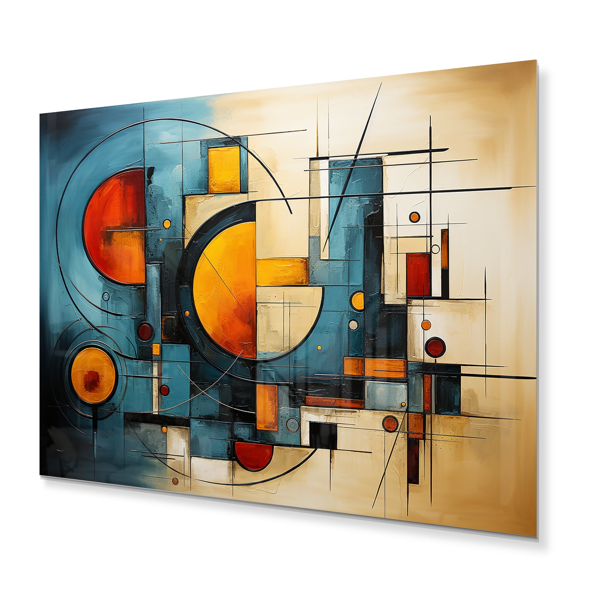 Designart "Array of Electricity III" Abstract Collages Metal Art Living ...