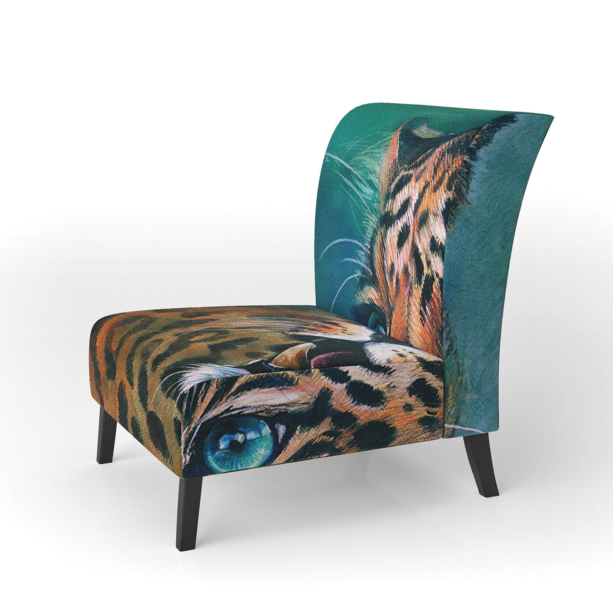 Designart "Artistic Colorful Painting Of Leopard" Upholstered ...