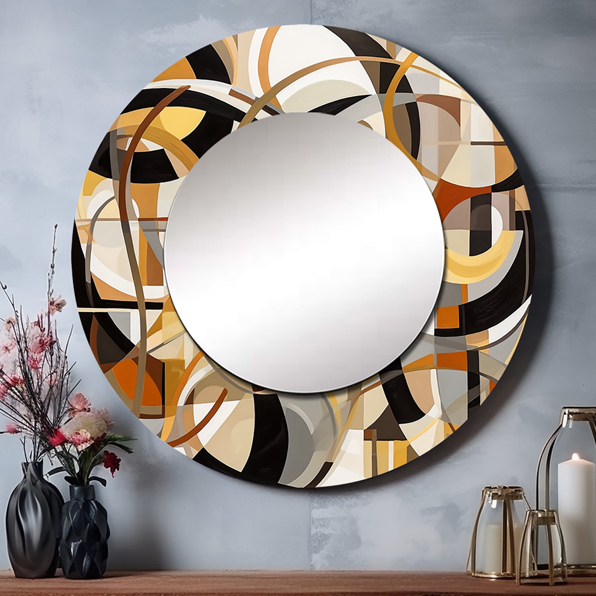 Designart "Artistic Evolution Mid Century I" Modern Midcentury Yellow ...