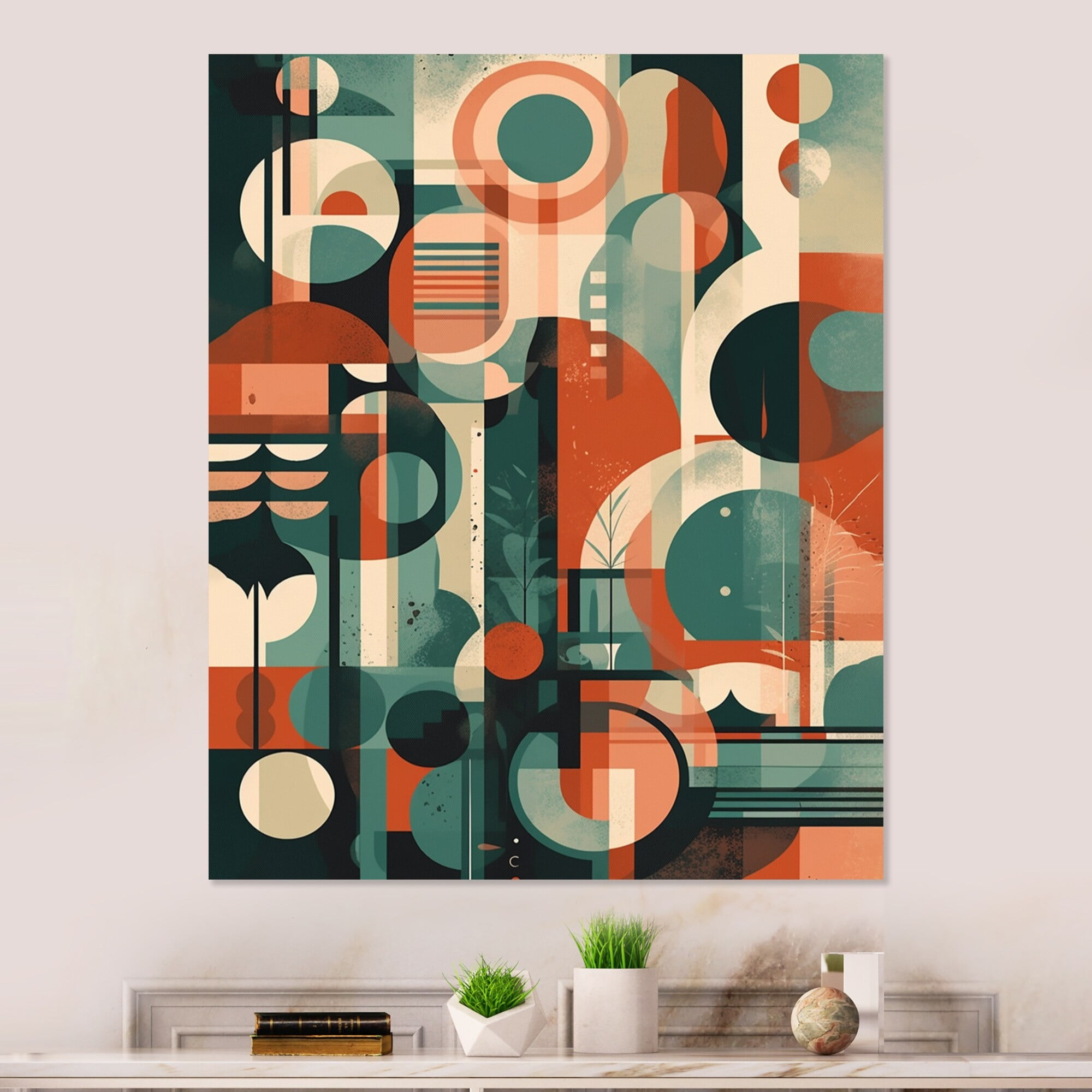 Designart "Artistic Evolution Mid Century II" Modern Midcentury Metal ...