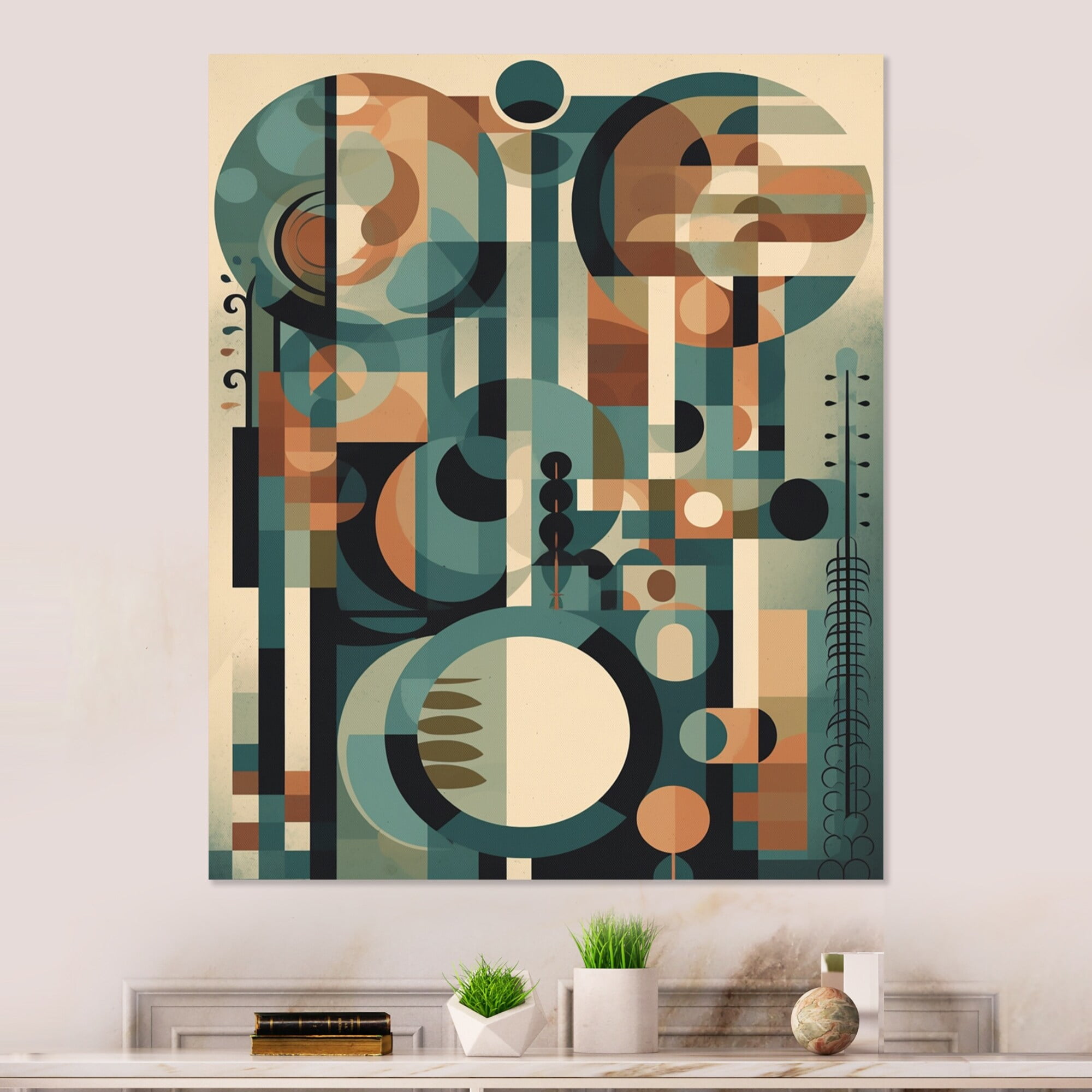 Designart "Artistic Evolution Mid Century IV" Modern Midcentury Metal ...