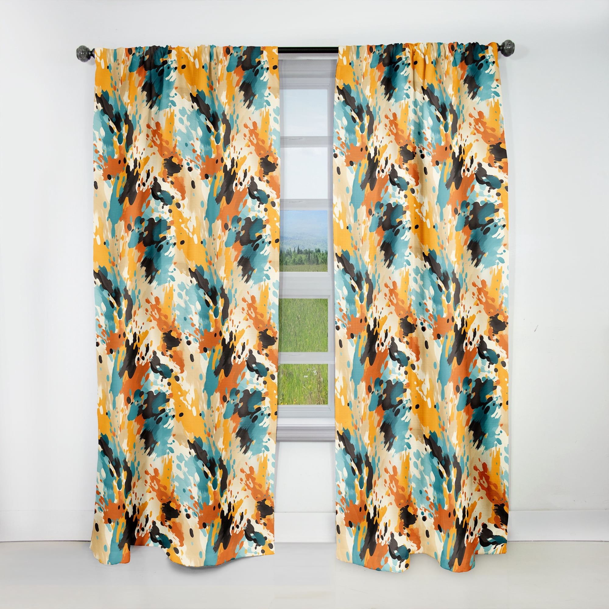 Designart "Artistic Tale In Black And Color II" Animal Print Blackout ...