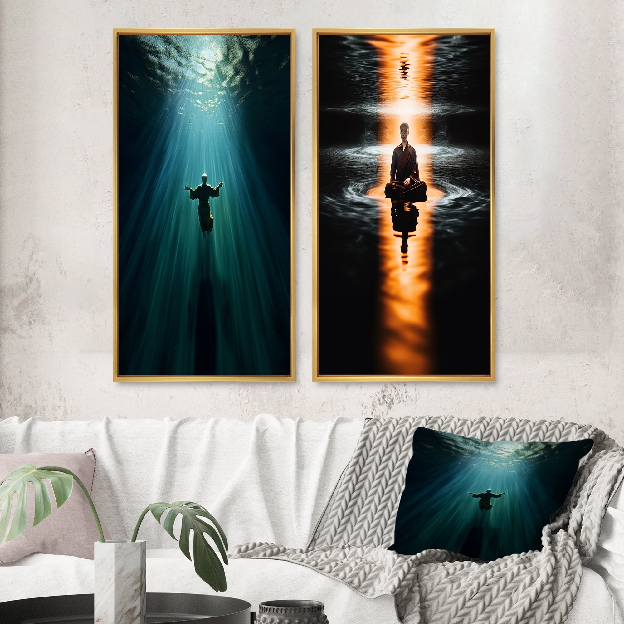 Designart "Ascending Monk Embarking on Spiritual Journey" Meditation ...