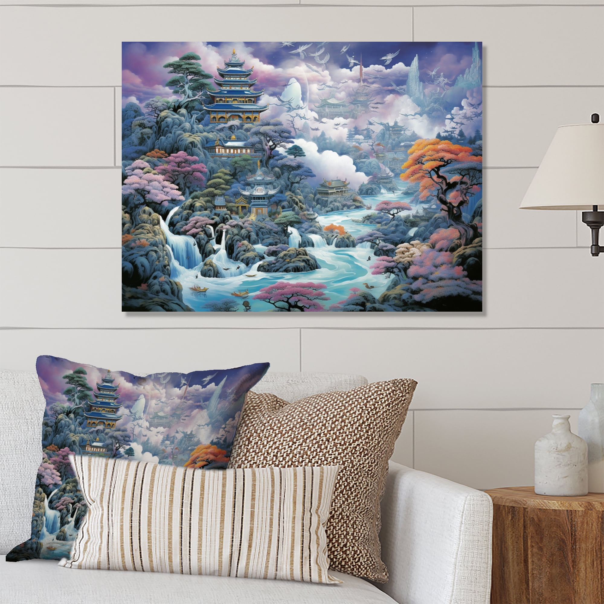 Designart "Asian Art Mystic Horizon II" Asian Metal Art Print - Walmart.com