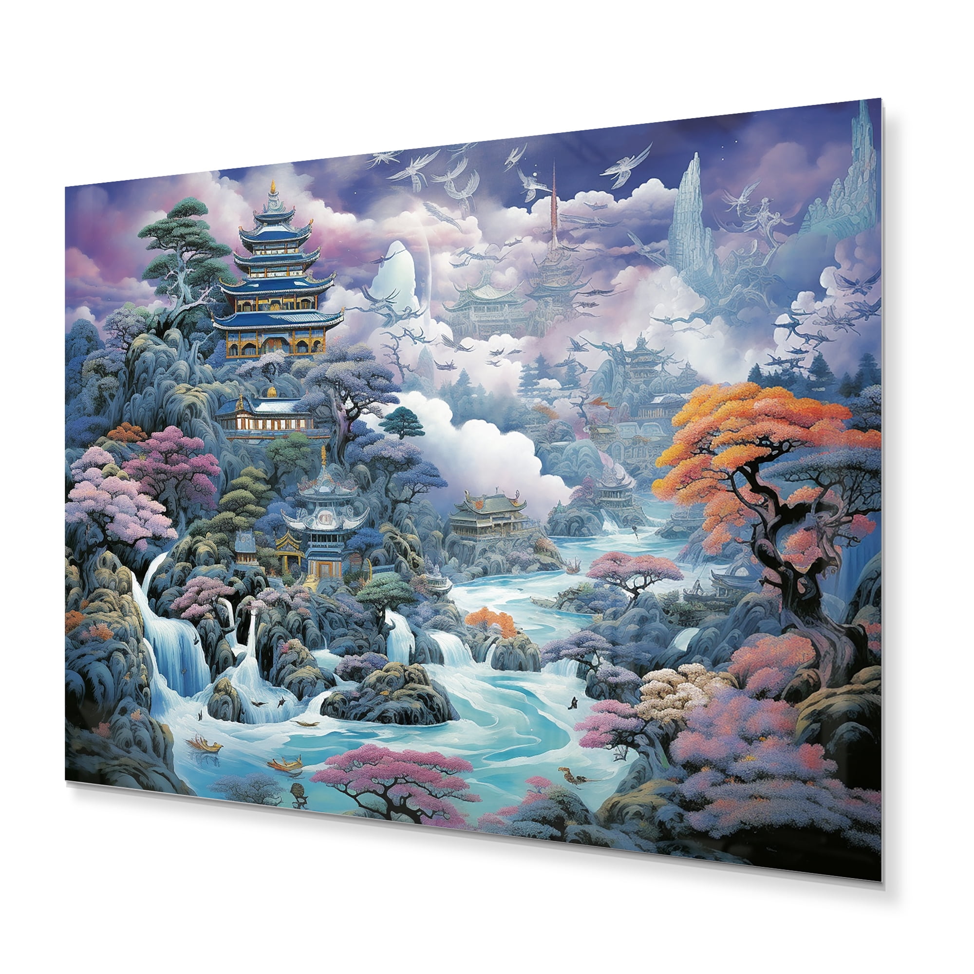Designart "Asian Art Mystic Horizon II" Asian Metal Art Print - Walmart.com
