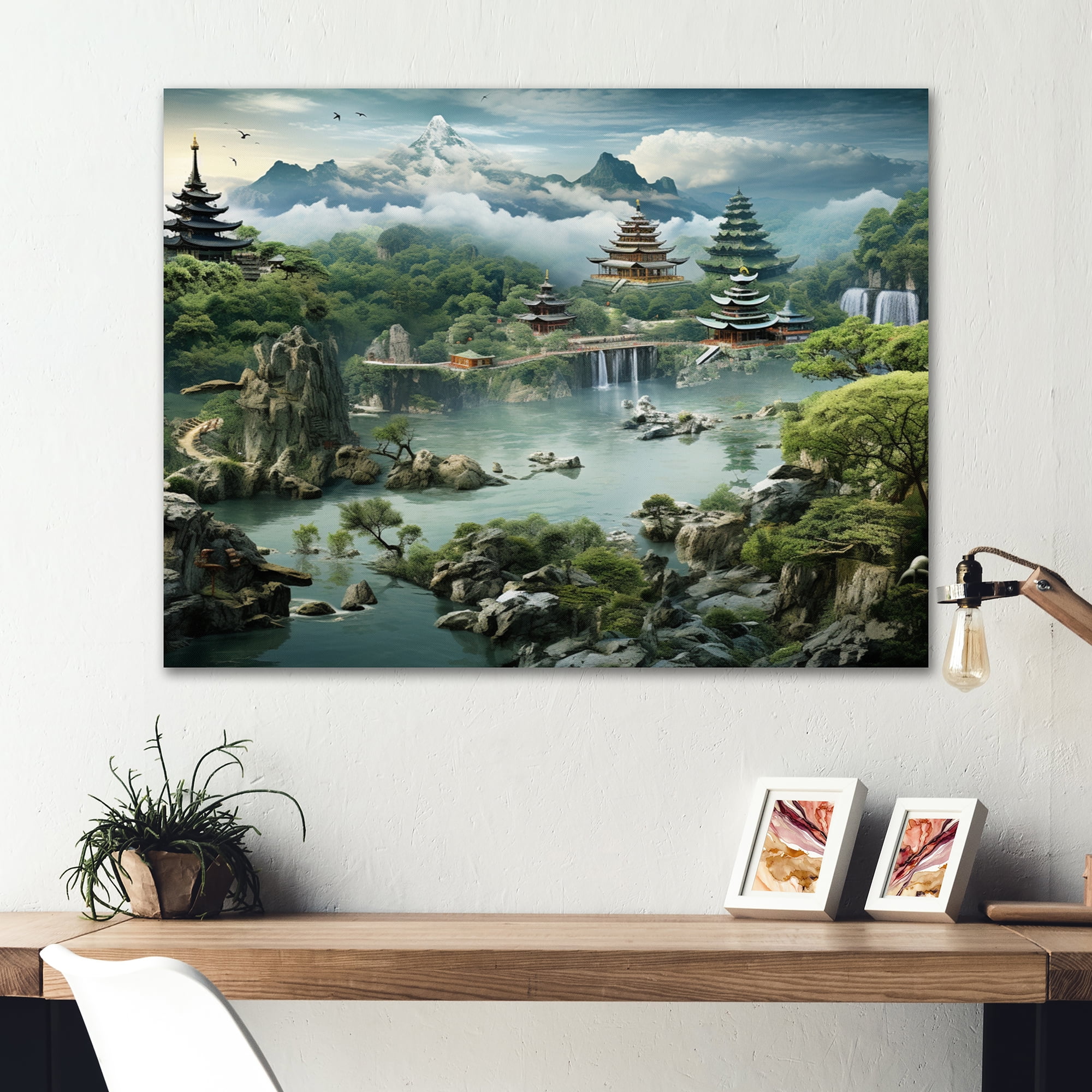 Designart "Asian Art Natures euphony II" Asian Metal Wall Decor ...