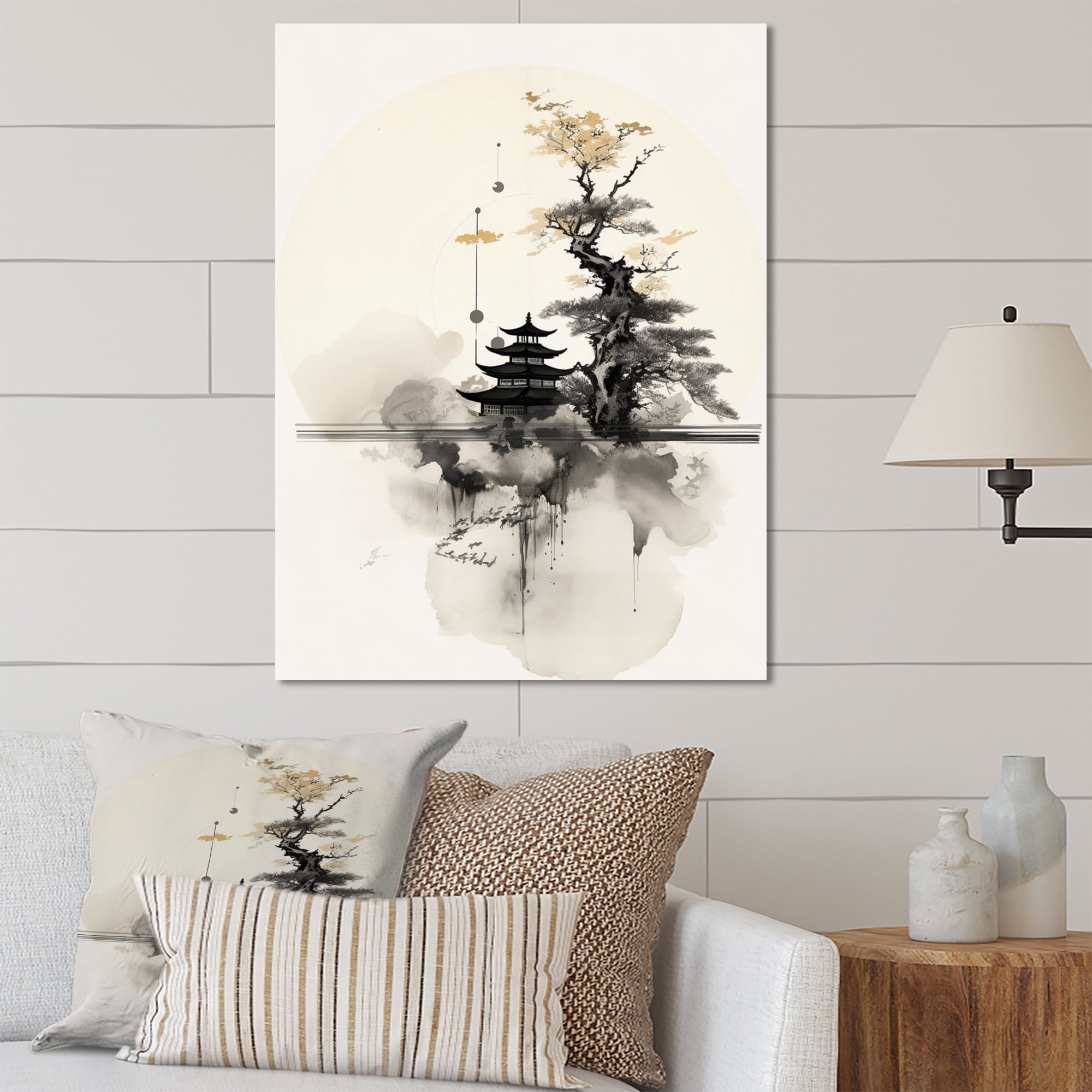 Designart "Asian Art Samurais horizon II" Asian Metal Wall Art ...