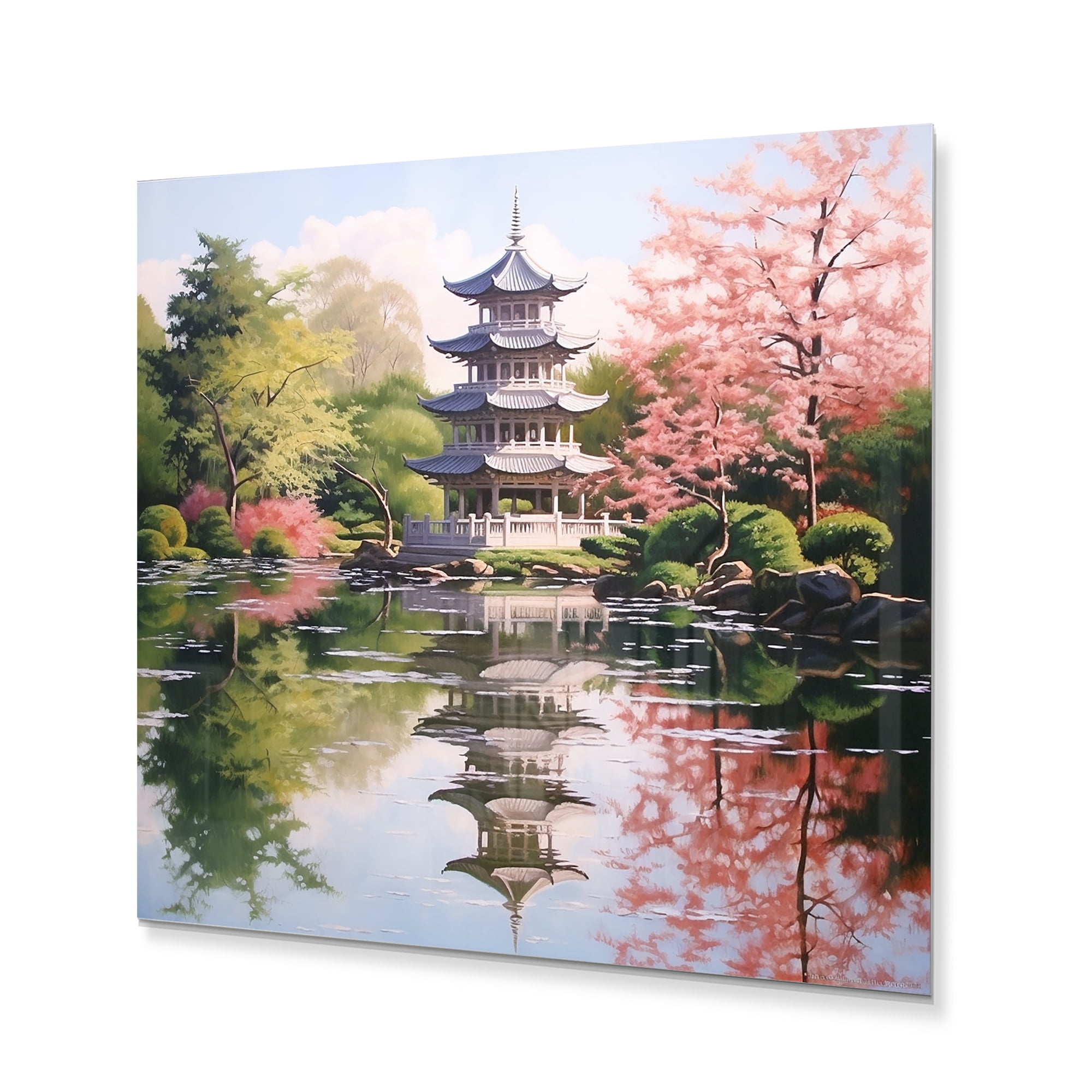 Designart "Asian Art peaceful Pagoda V" Asian Metal Wall Art - Walmart.com
