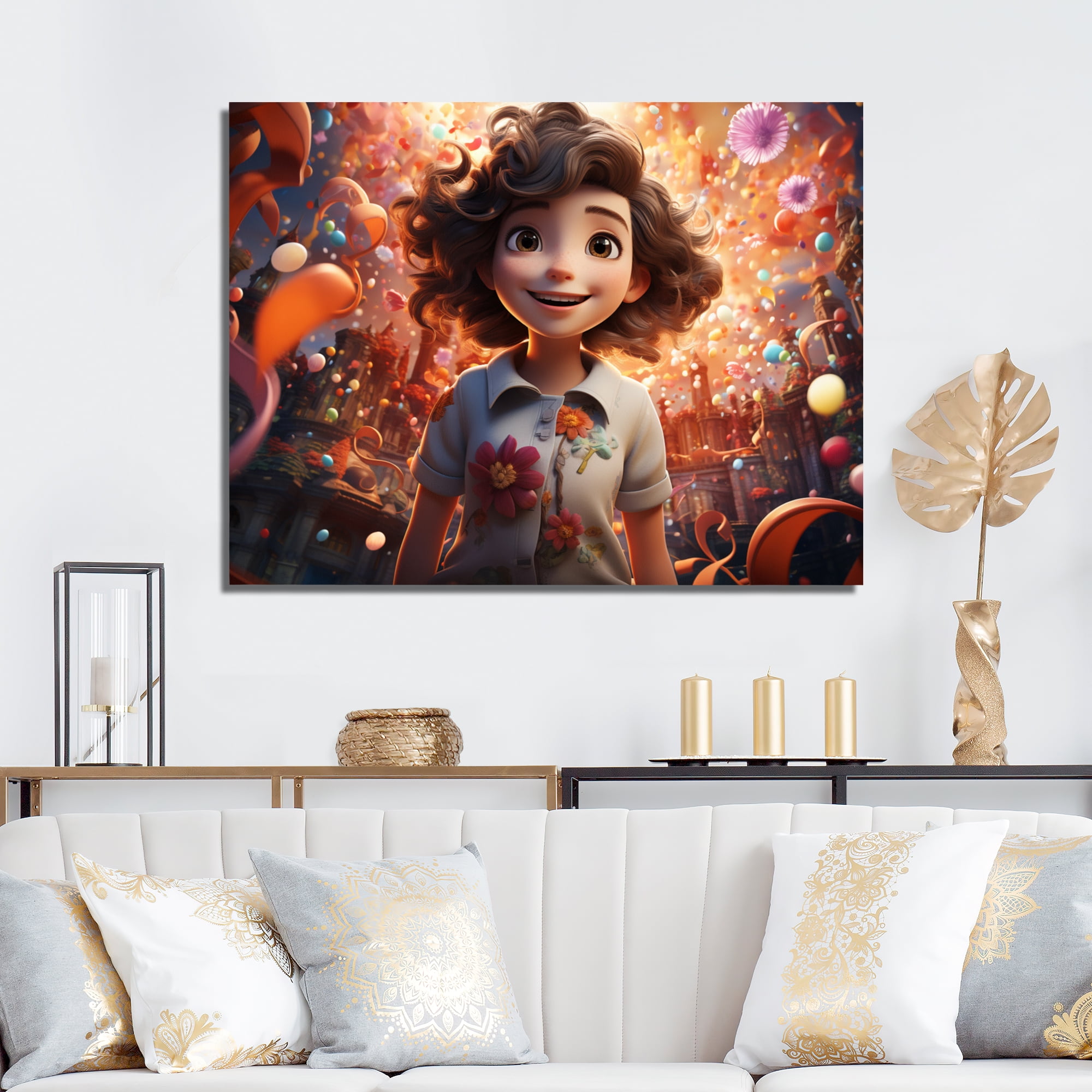 Designart "At The Animation Amusement I" Animation Canvas Art Print ...