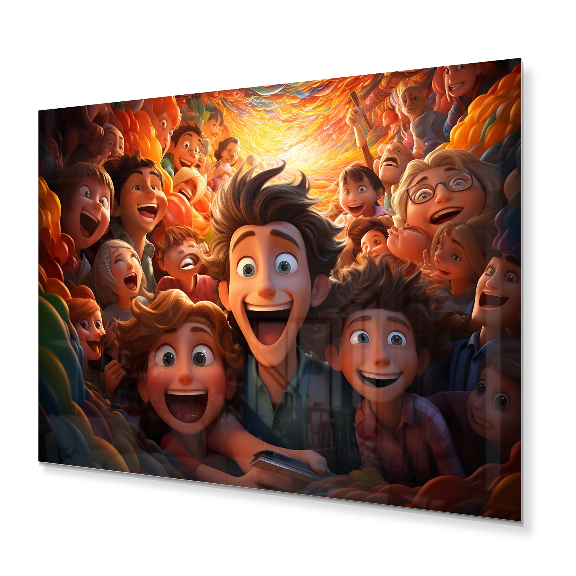 Designart "At The Animation Amusement III" Animation Metal Art Print ...