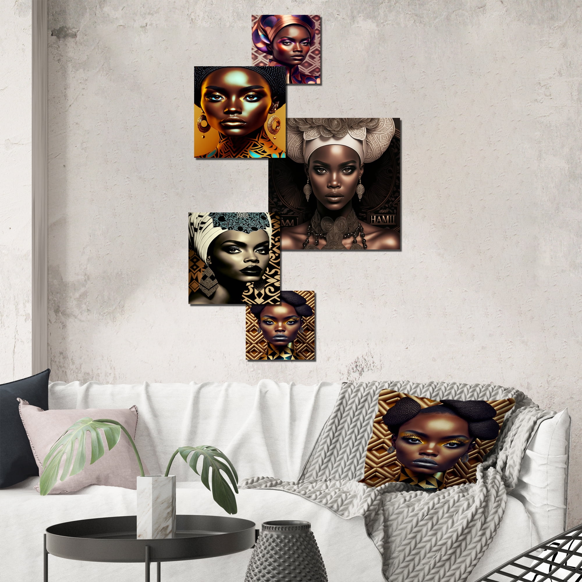 Designart "Avant-Garde Elegant African Woman IX" African American Woman ...