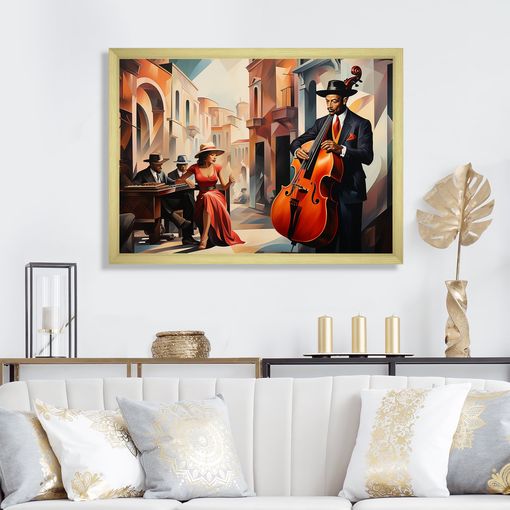 Designart "Awakening of Harlem Renaissance I" People Framed Wall Art ...