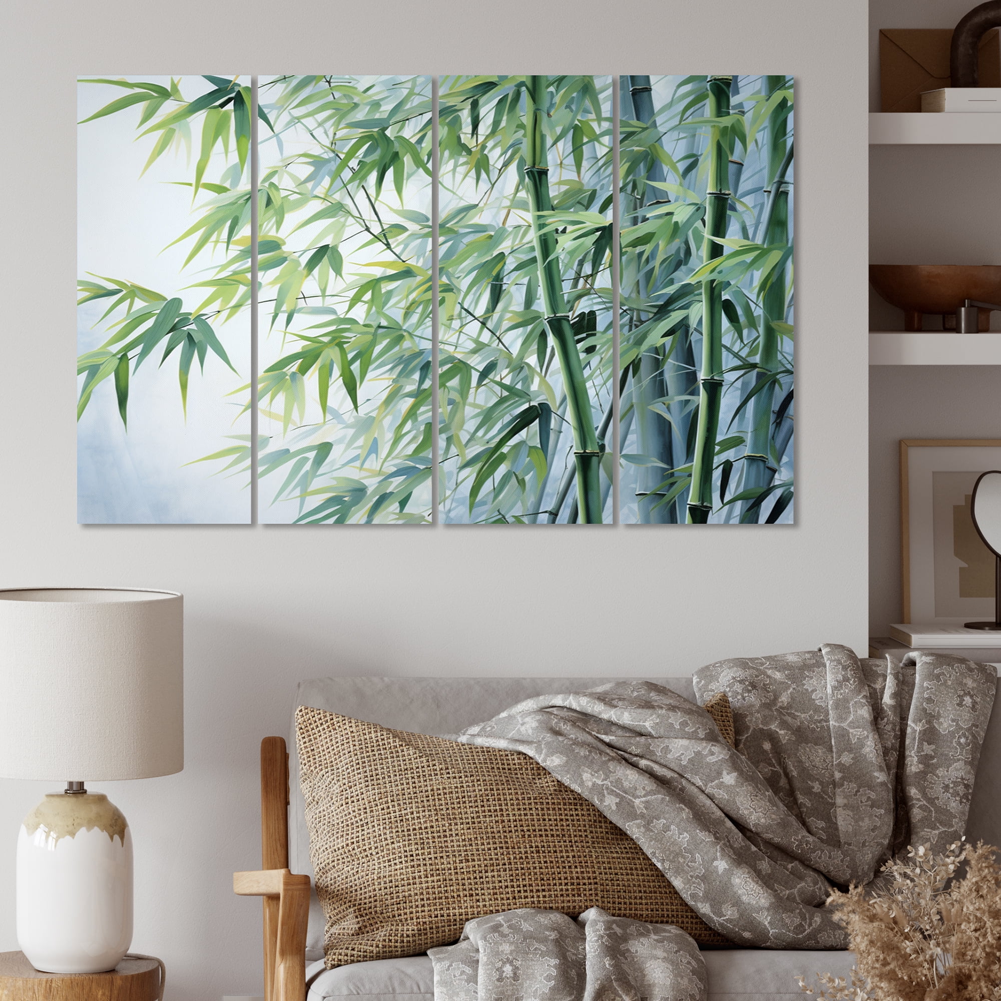 Designart "Bamboo love Dream V" Floral Metal Wall Art Set - Walmart.com
