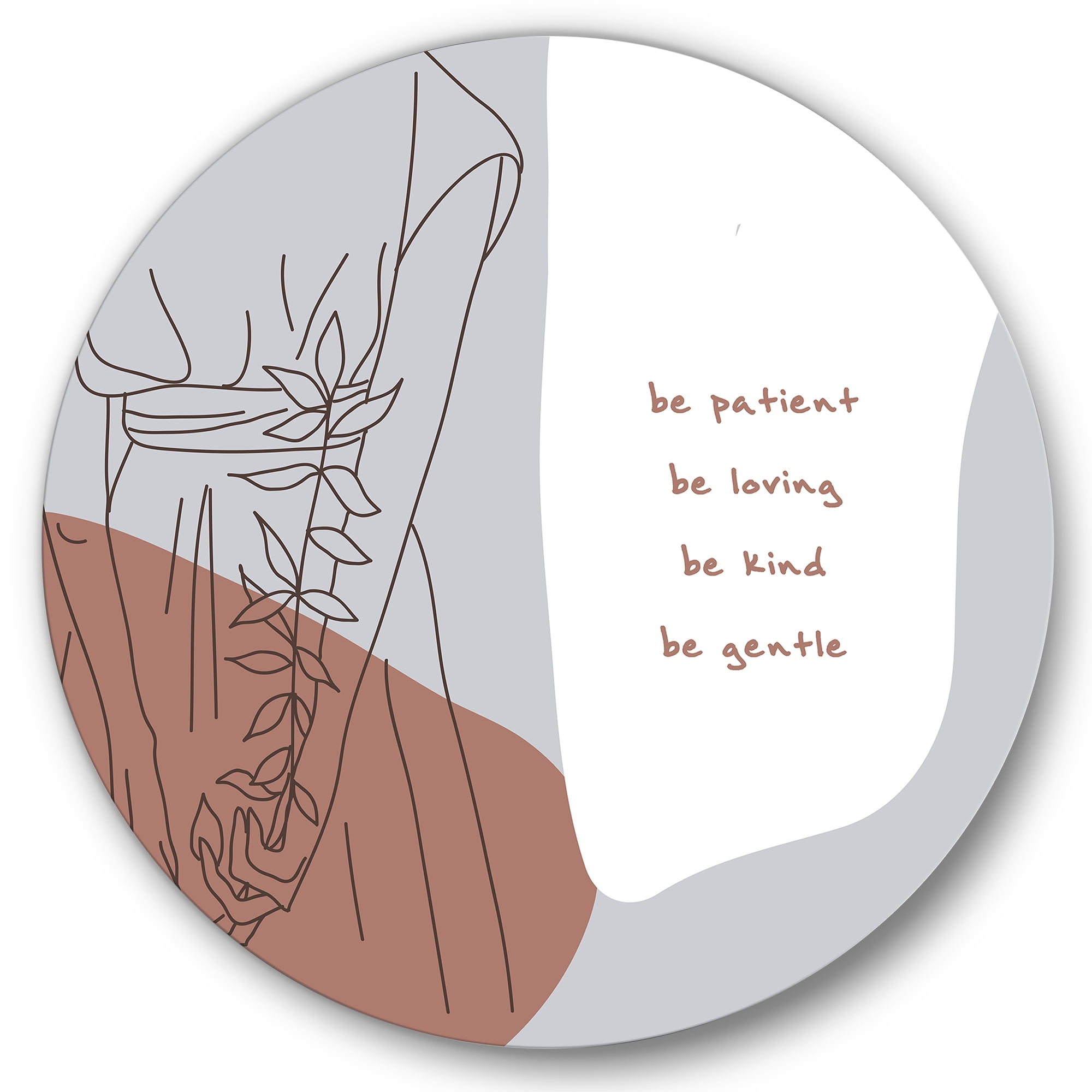 Designart 'Be Patient Be Kind Be Loving Be Patient One Line Leave ...
