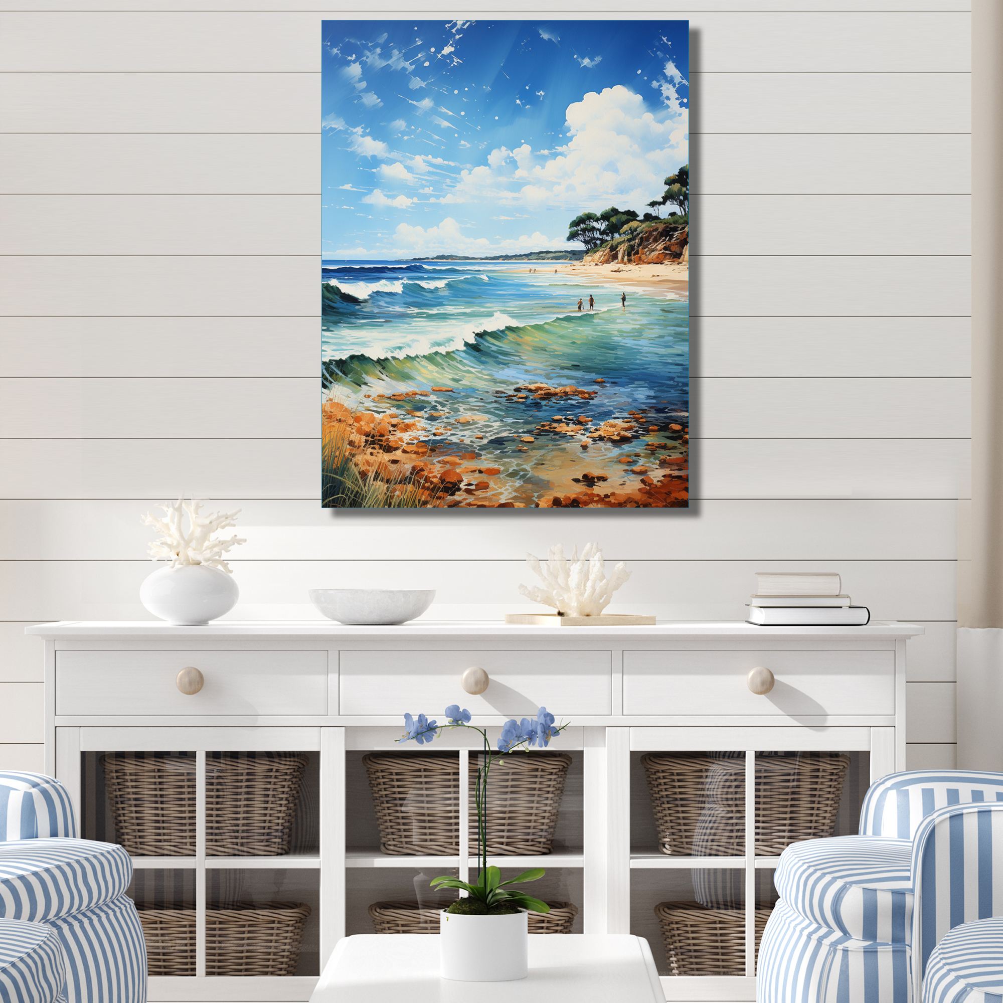 Designart "Beach Photo Coastal Expressions VII" Nautical & Beach Metal Wall Decor - Walmart.com