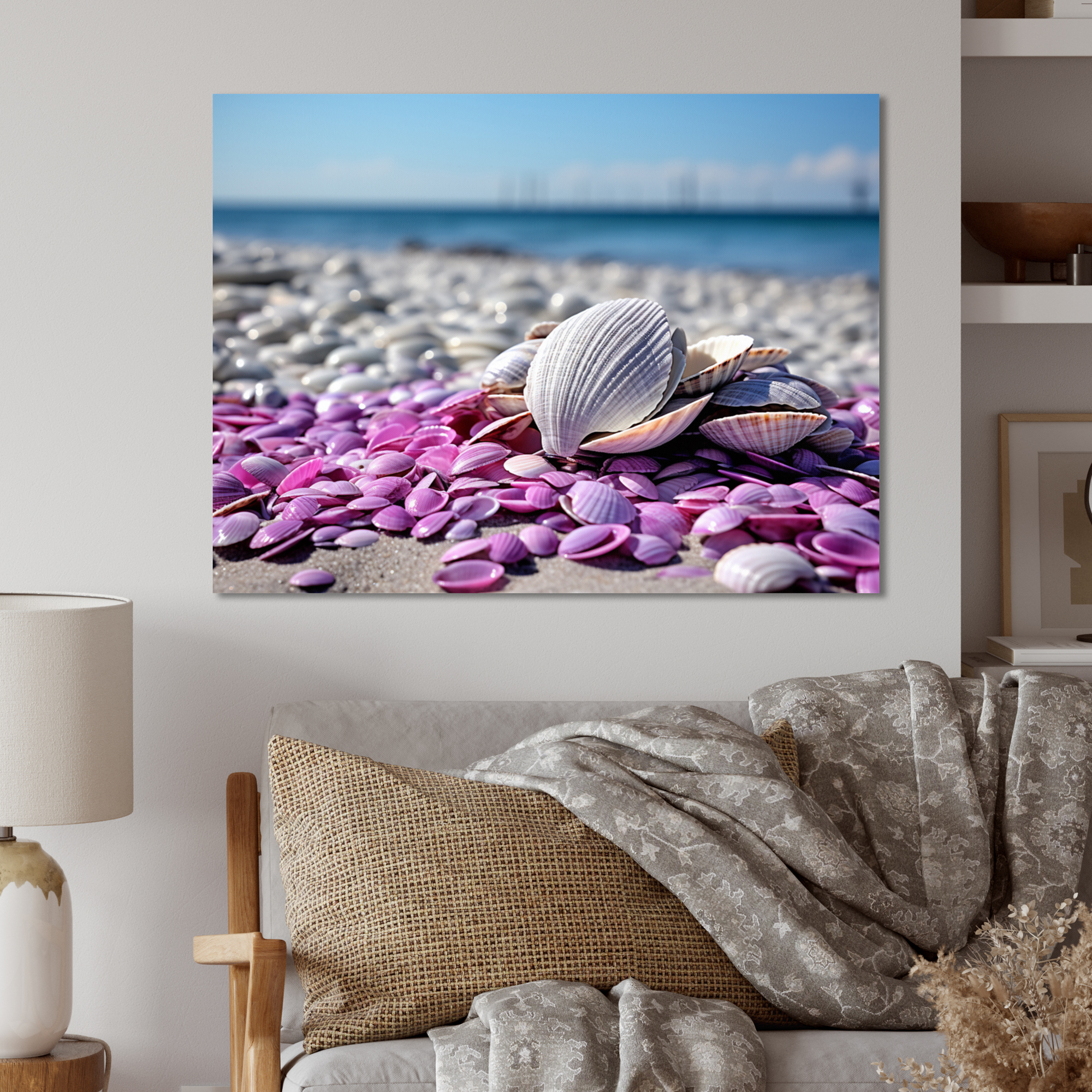 Designart "Beach Shells And Forms I" Nautical & Beach Metal Wall Art ...