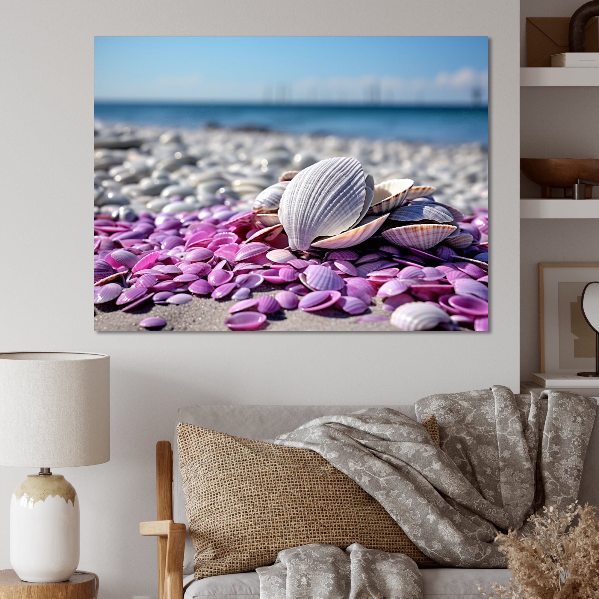 Designart "Beach Shells And Forms I" Nautical & Beach Wall Art Living ...