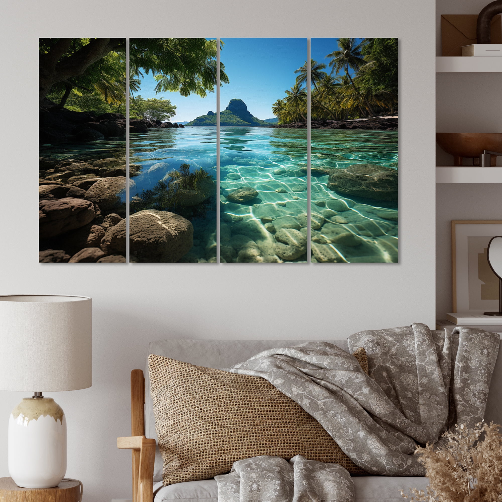 Designart "Beaches of Bora Bora II" Nautical & Beach Wall Art Prints ...