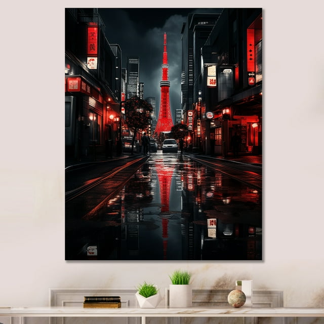 Designart "Beautiful Cityscape of Tokyo I" Cityscapes Canvas Wall Art ...