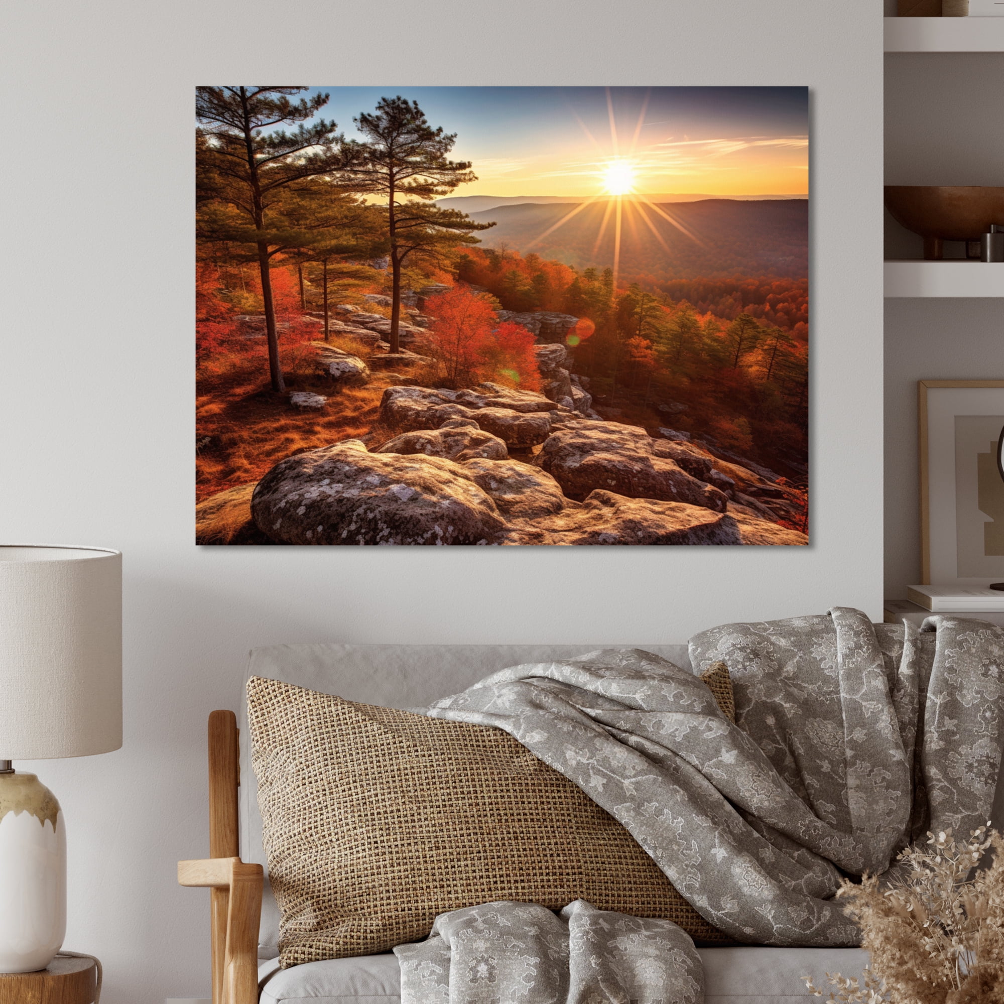 Designart "Beauty of Cheaha State Park in Serenity I" Landscapes Metal ...