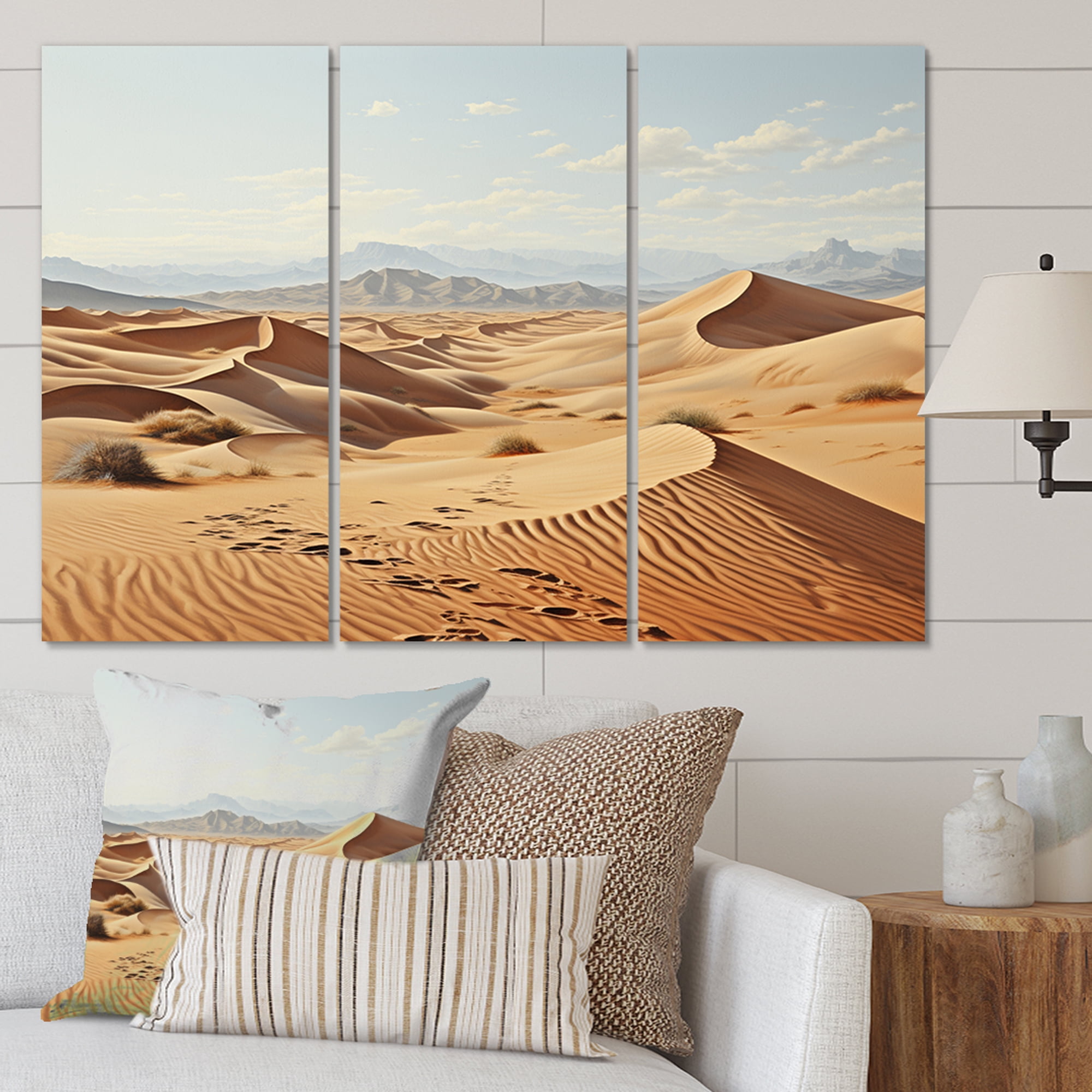 Designart "Beige Dunes Saharan in Africa II" African American Metal Art ...