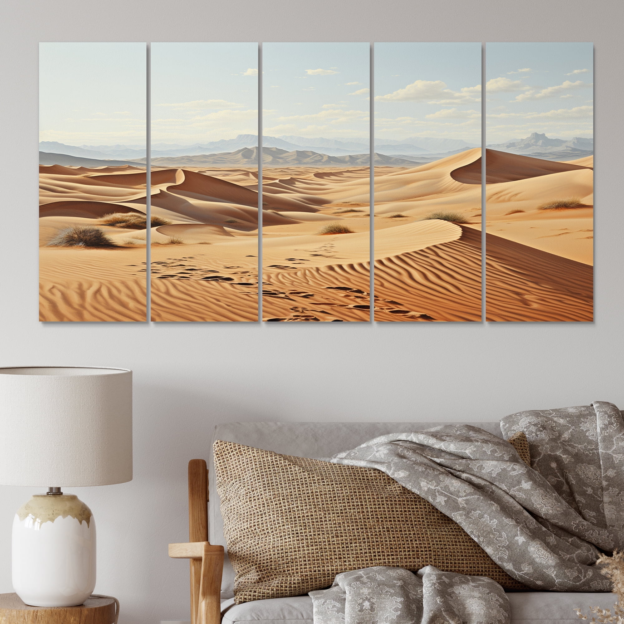 Designart "Beige Dunes Saharan in Africa II" African American Metal Art ...