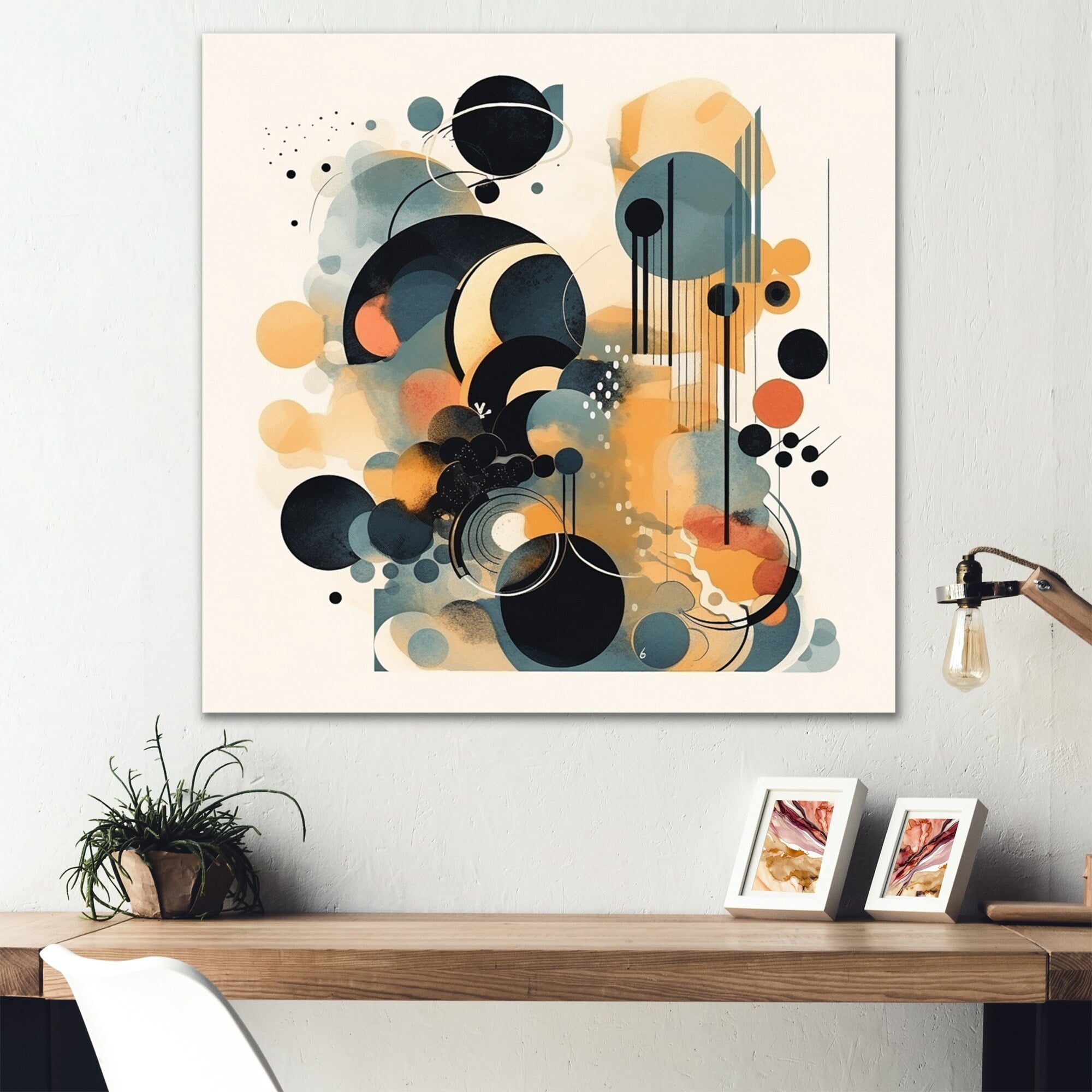 Designart "Black And Gold Zen In Brushstrokes II" Minimalism Wall Art ...
