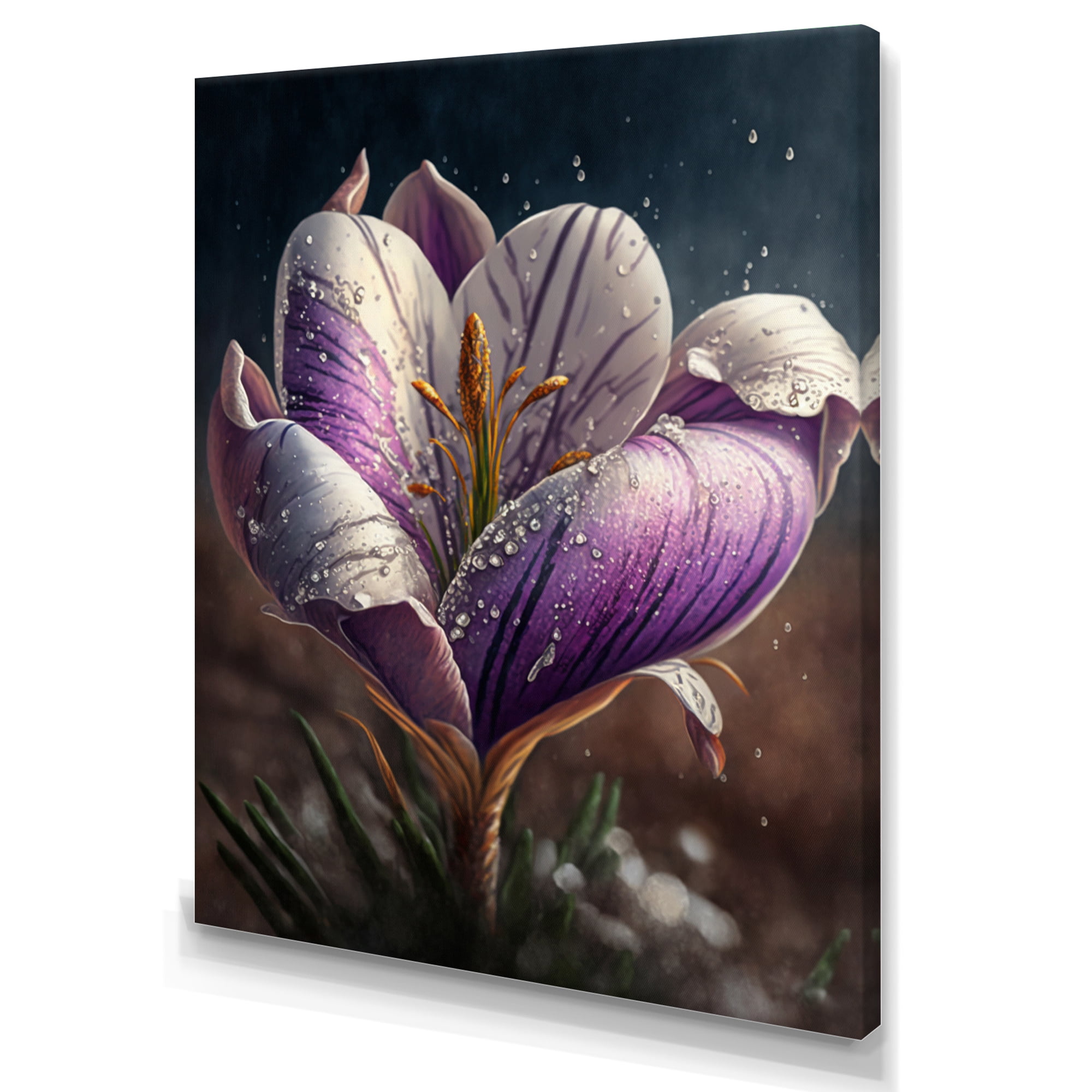 Designart Blooming Crocus I Canvas Wall Art - Walmart.com