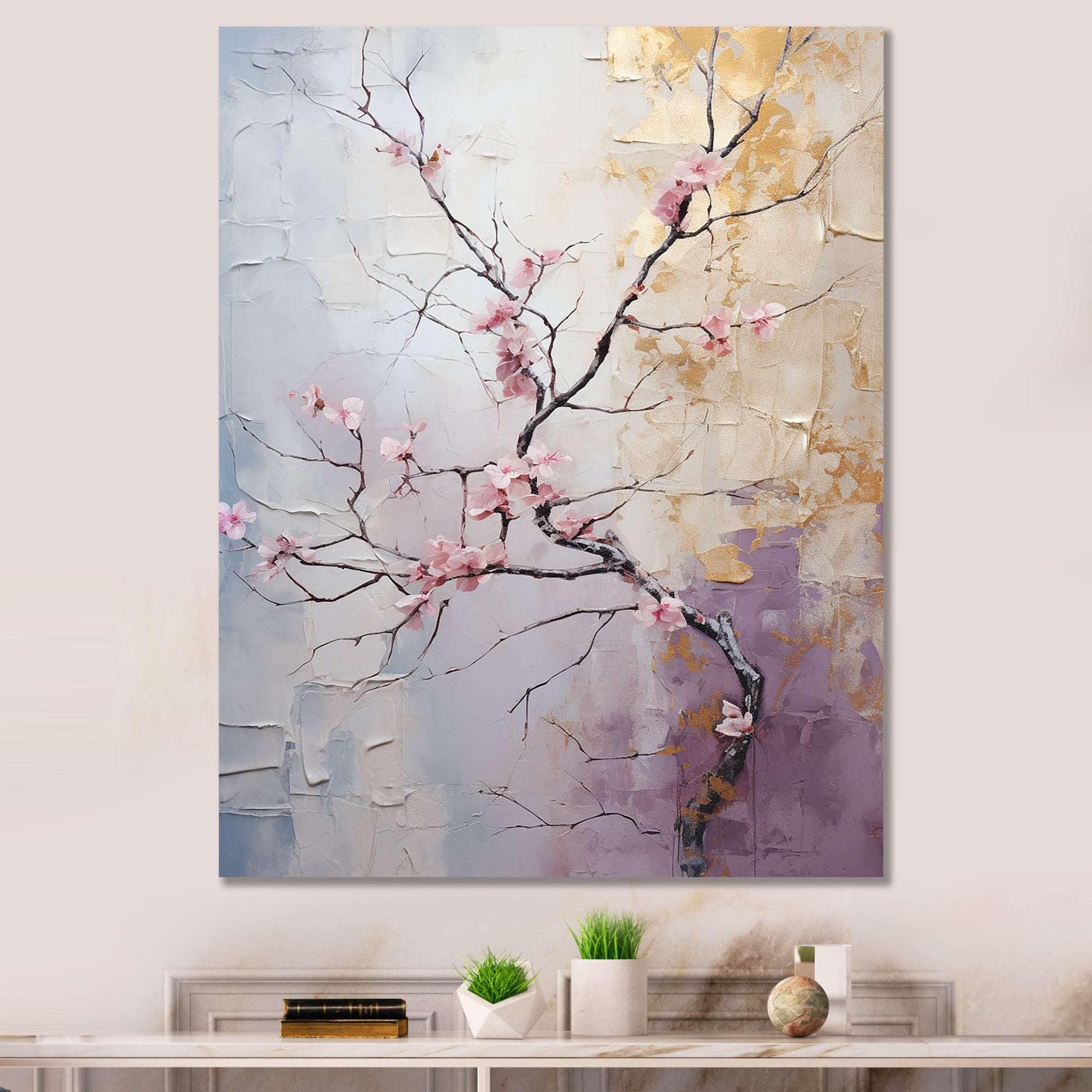 Designart "Blossom Tree Of Pink III" Floral & Botanical Wall Decor ...