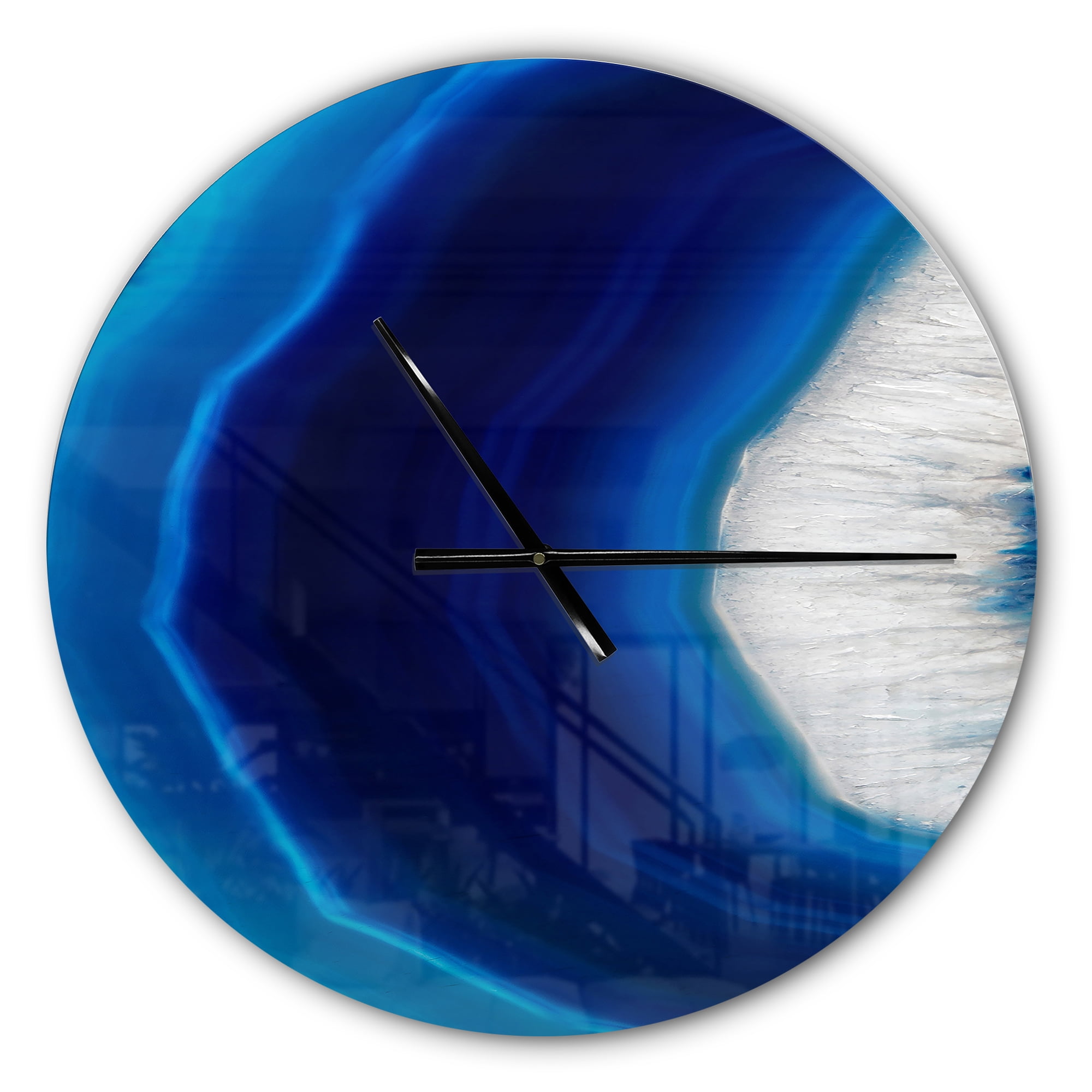 Designart 'Blue Agate Crystal ' Modern wall clock - Walmart.com