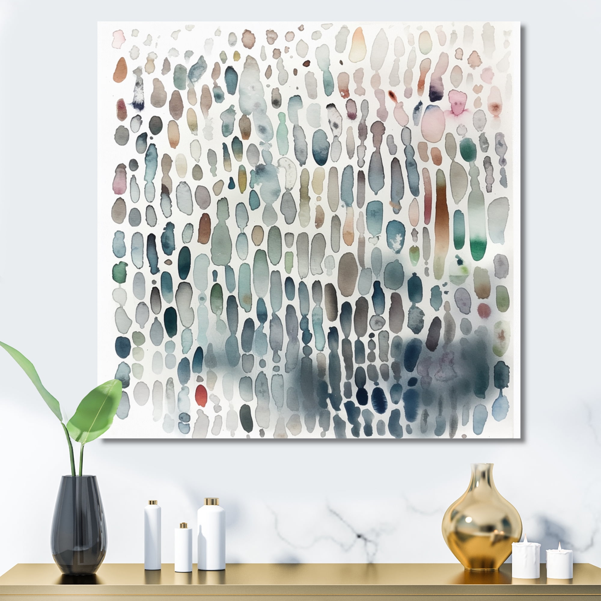 Designart "Blue And White Exploring Abstracted Patterns II" Modern ...