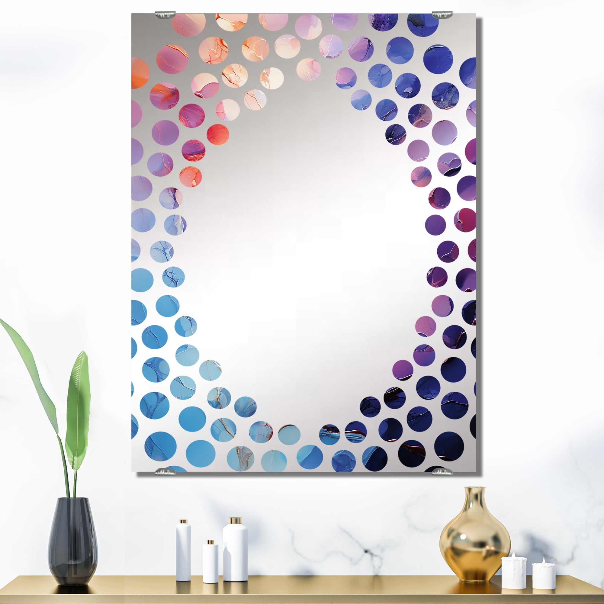 Designart "Blue Electric Reverie" Abstract Collages Oversized Wall ...