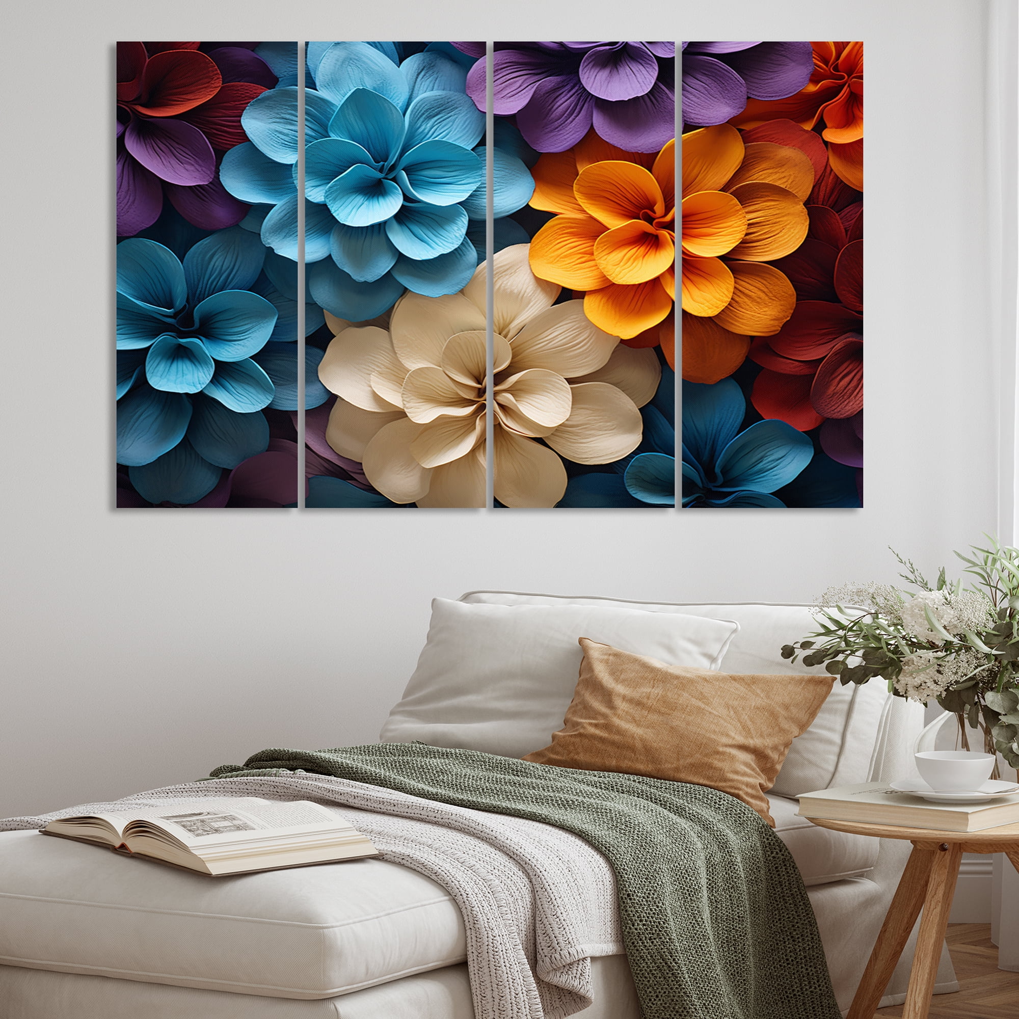 Designart "Blue Yellow modern Still Lifes" Abstract Still Lifes Wall ...