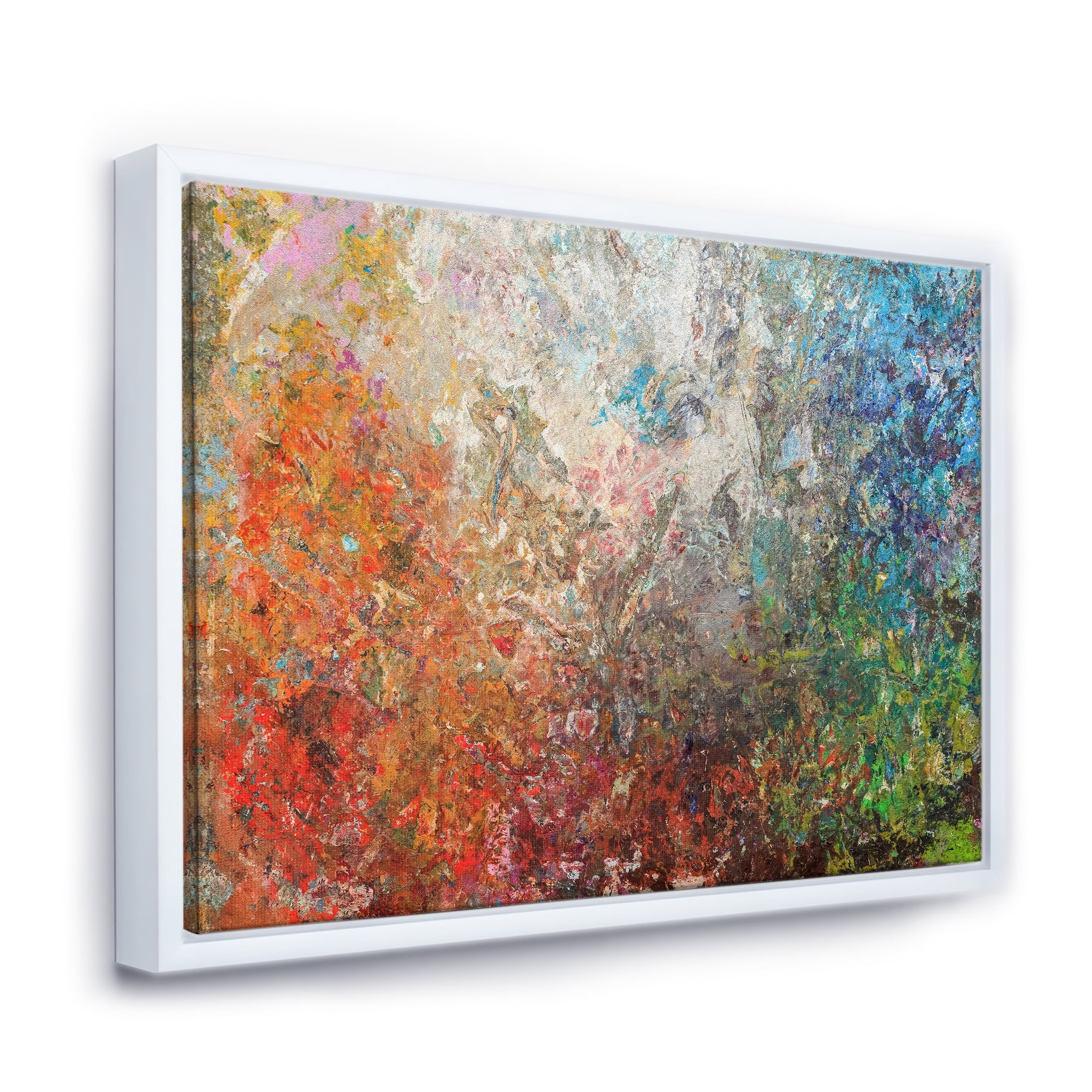 Designart ' Board Stained Abstract Art ' Abstract Framed Canvas Art ...