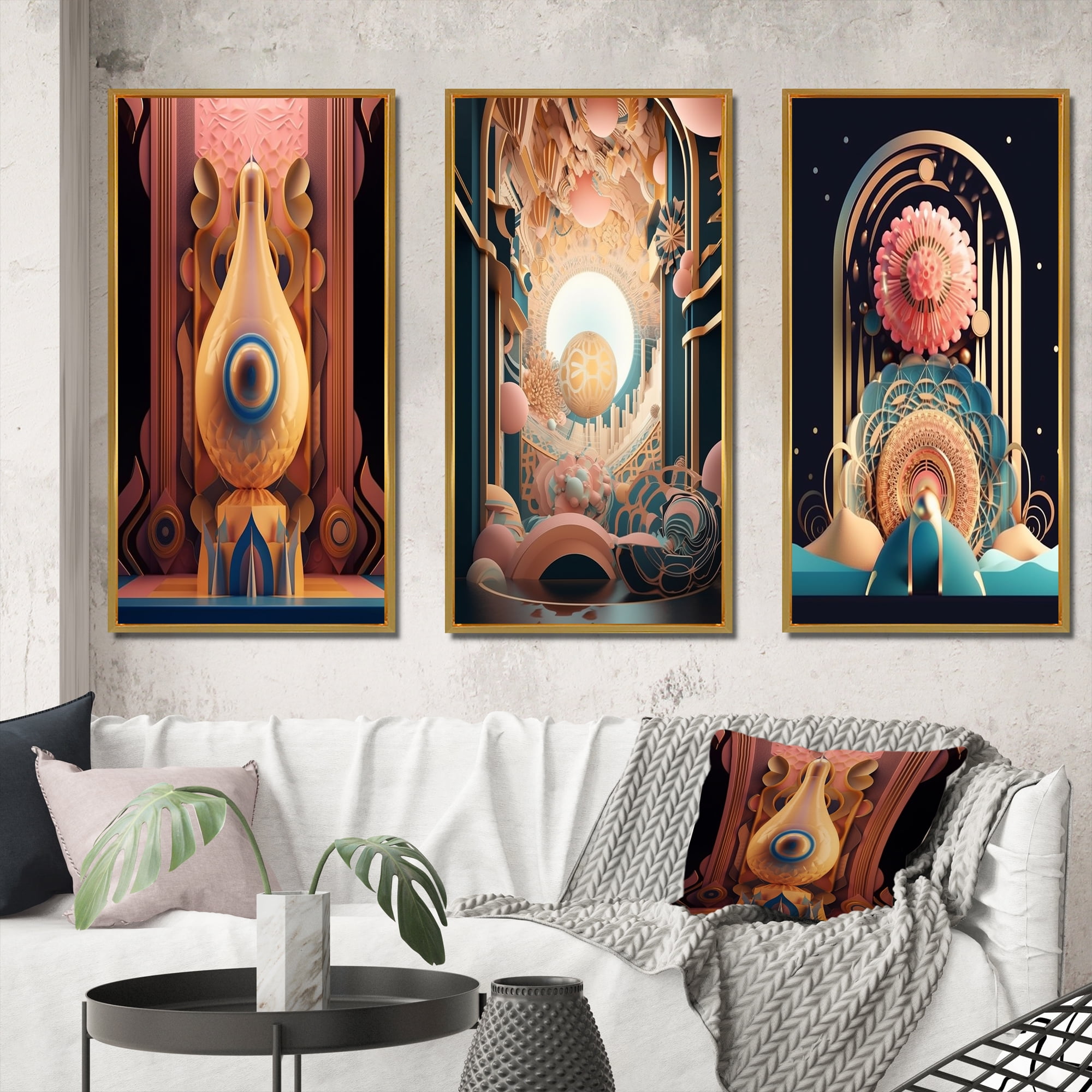 Designart "Bodhi Enlightenment in Future Minimalism" Modern Geometric ...