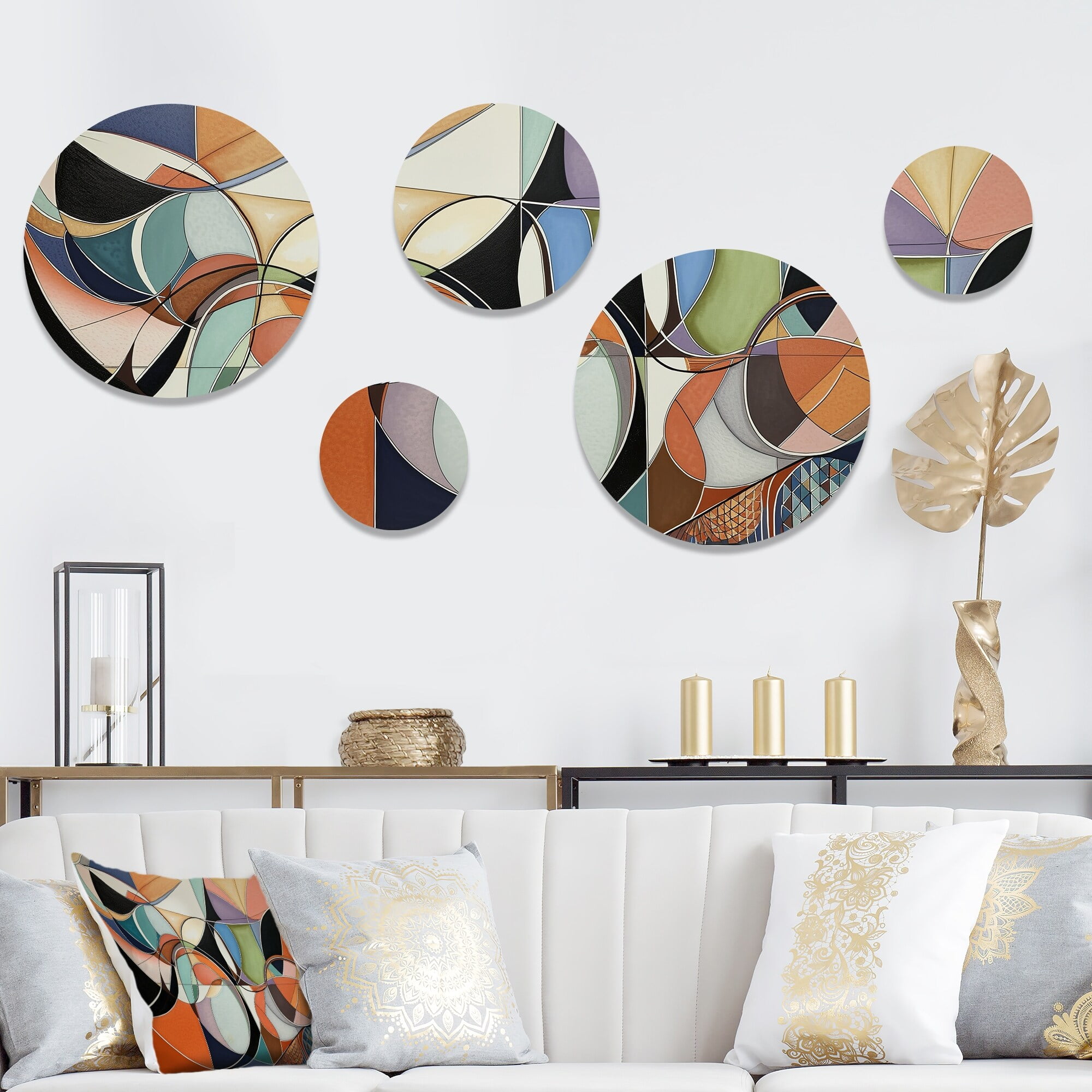 Designart "Boho Pastels A Pastel Artwork I" Minimalism Metal Wall Art ...