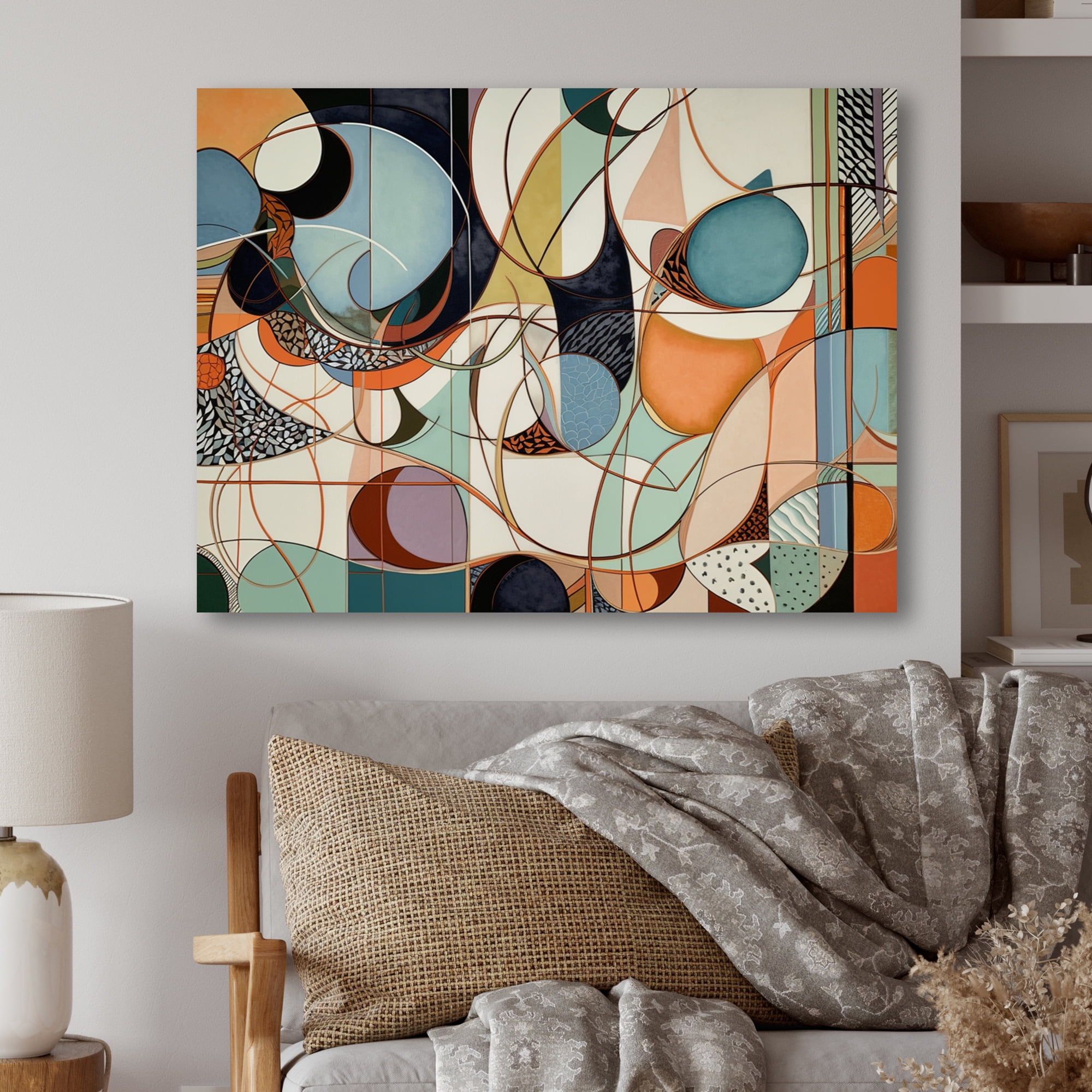 Designart "Boho Pastels A Pastel Artwork II" Minimalism Metal Wall Art ...