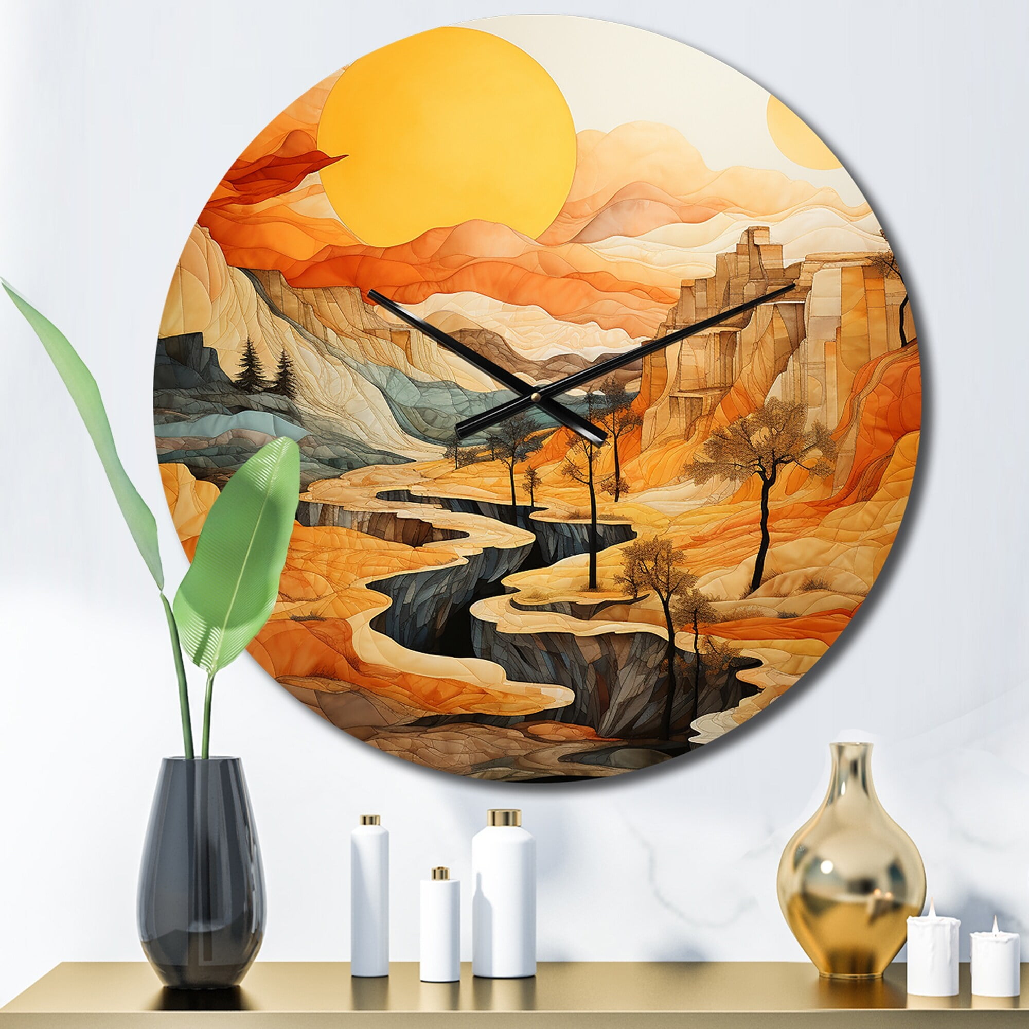 Designart "Bold horizon Canyon Desert VI" Landscapes Oversized Wall ...