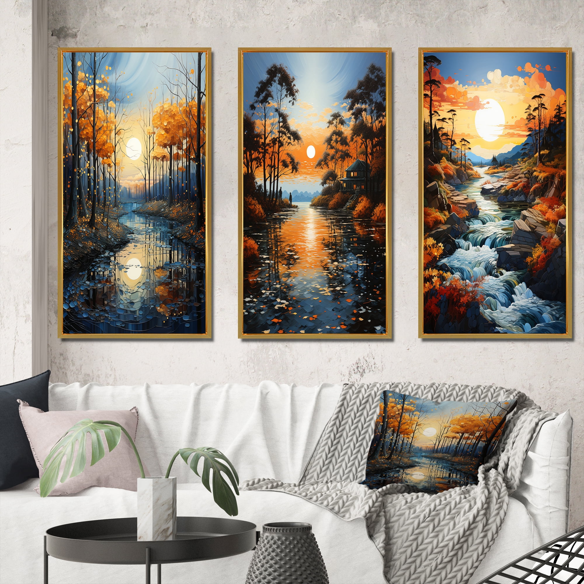 Designart "Boldness of the Azure River III" Landscape & Nature Framed ...