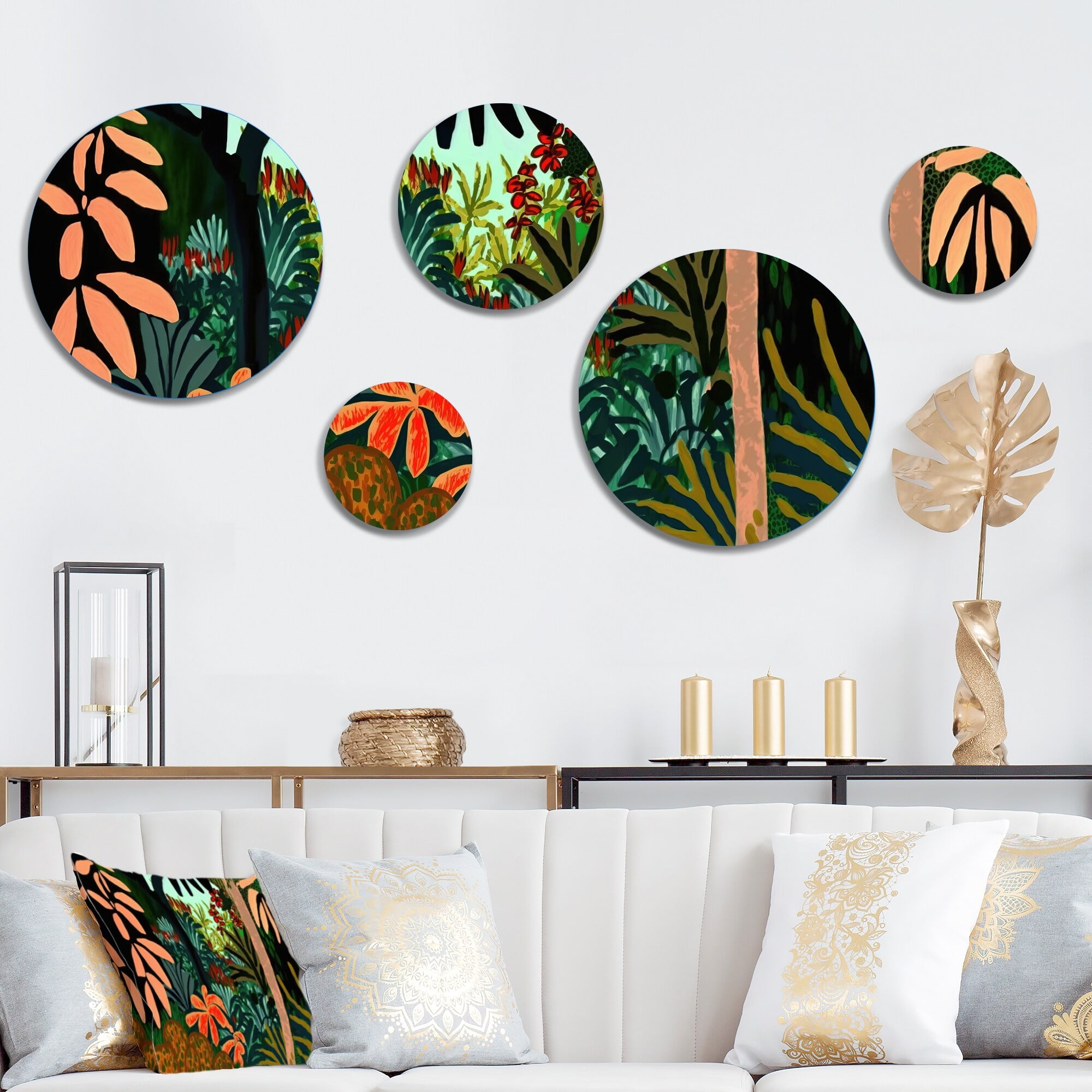 Designart "Bounties And Blooming Wilderness Blessings I" Coastal Metal ...