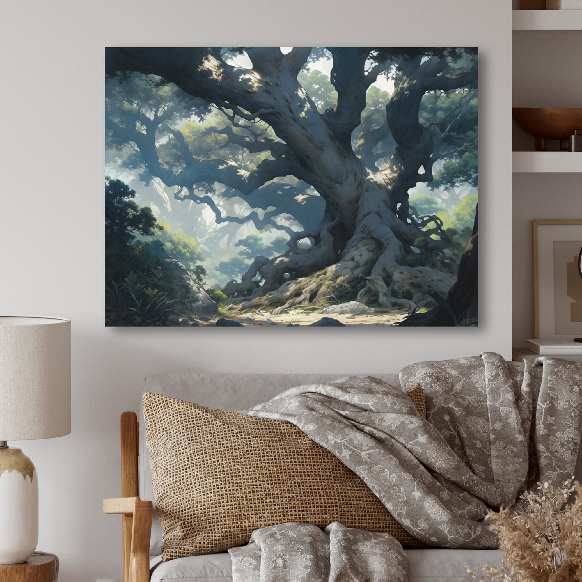 Designart "Brances Canopies beauty II" Landscape Trees Metal Wall Decor ...
