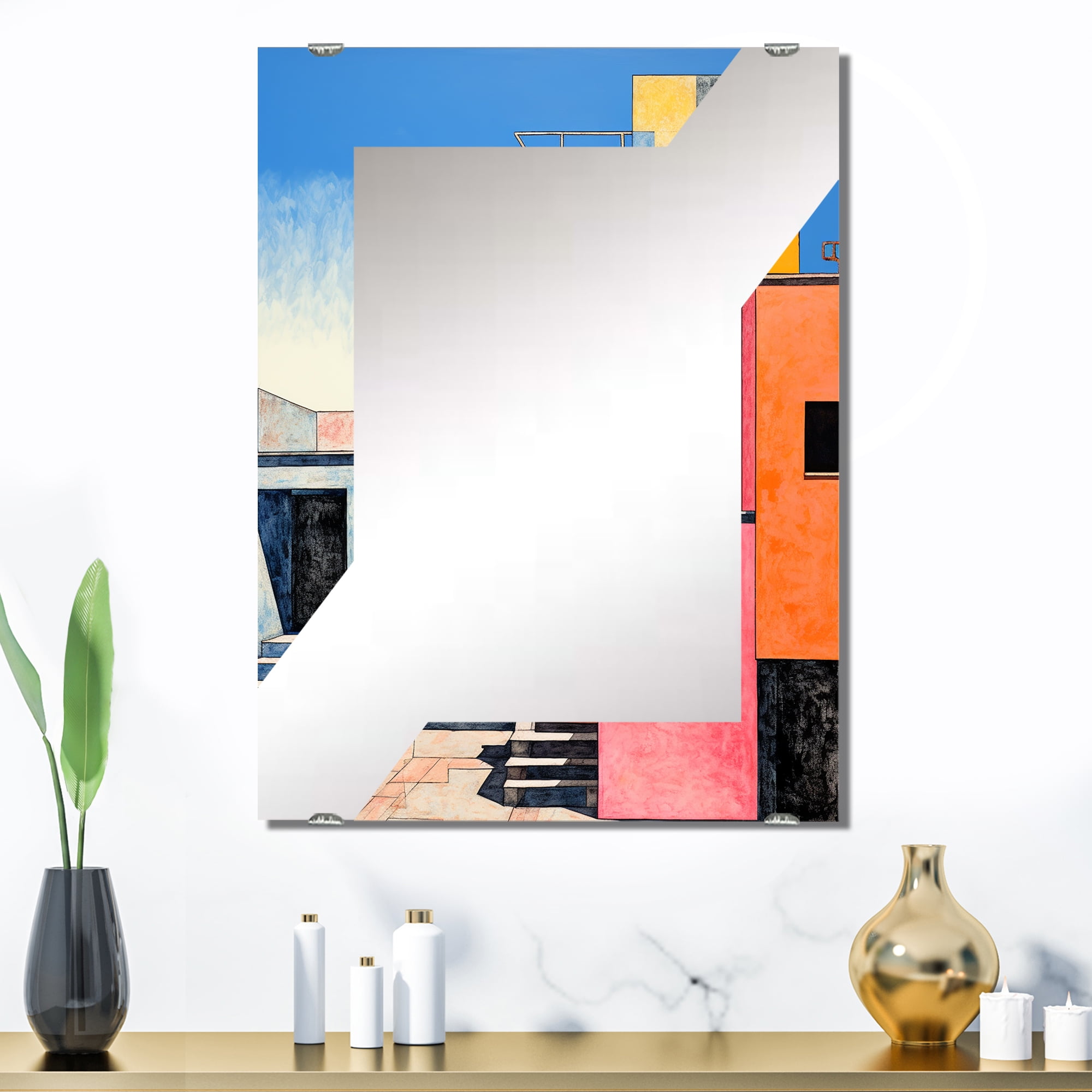 Designart "Brazil's Vivid Village Life II" Solar Panels Oversized Wall ...