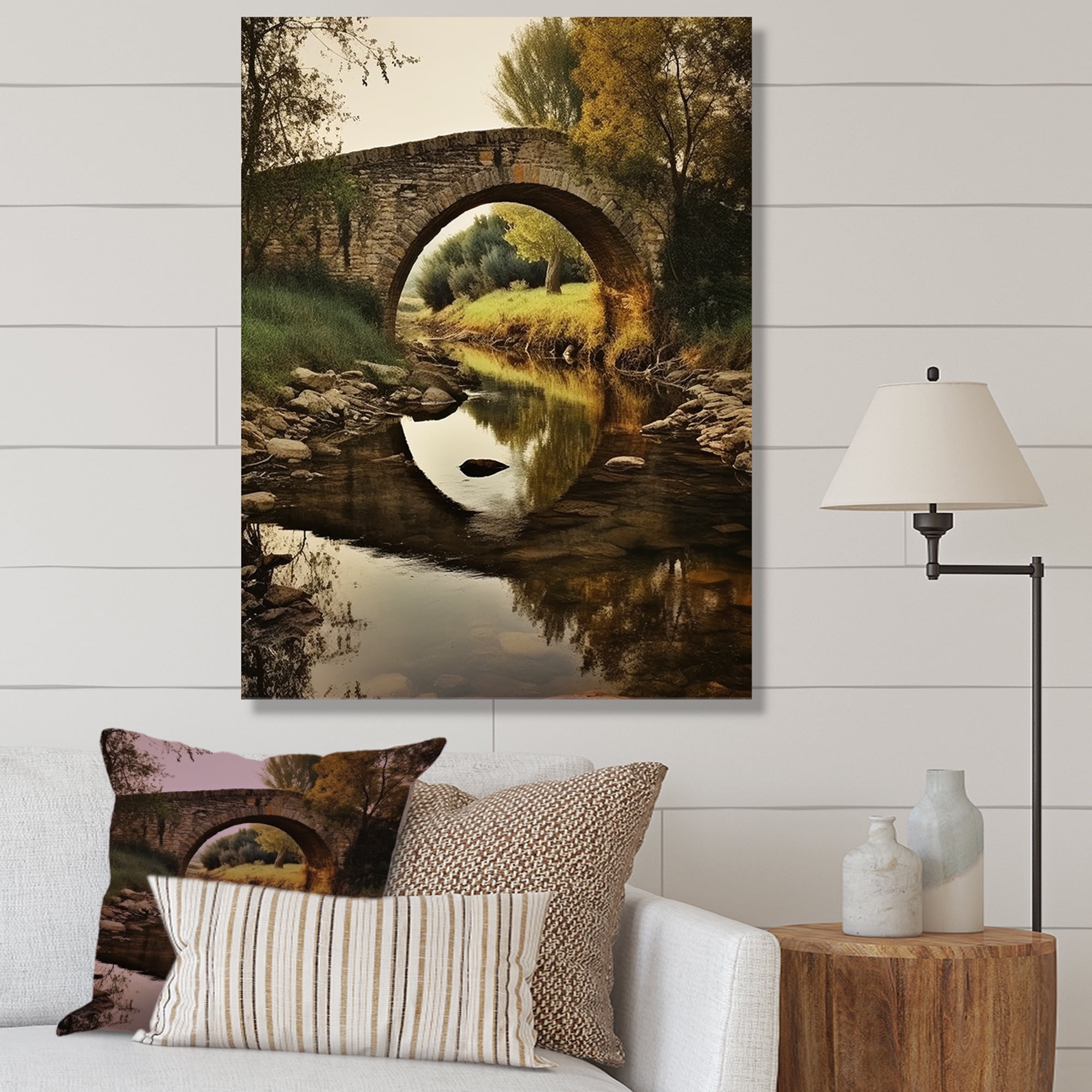 Designart "Bridges Minimalism Scenery IV" Bridges Wall Decor - Walmart.com