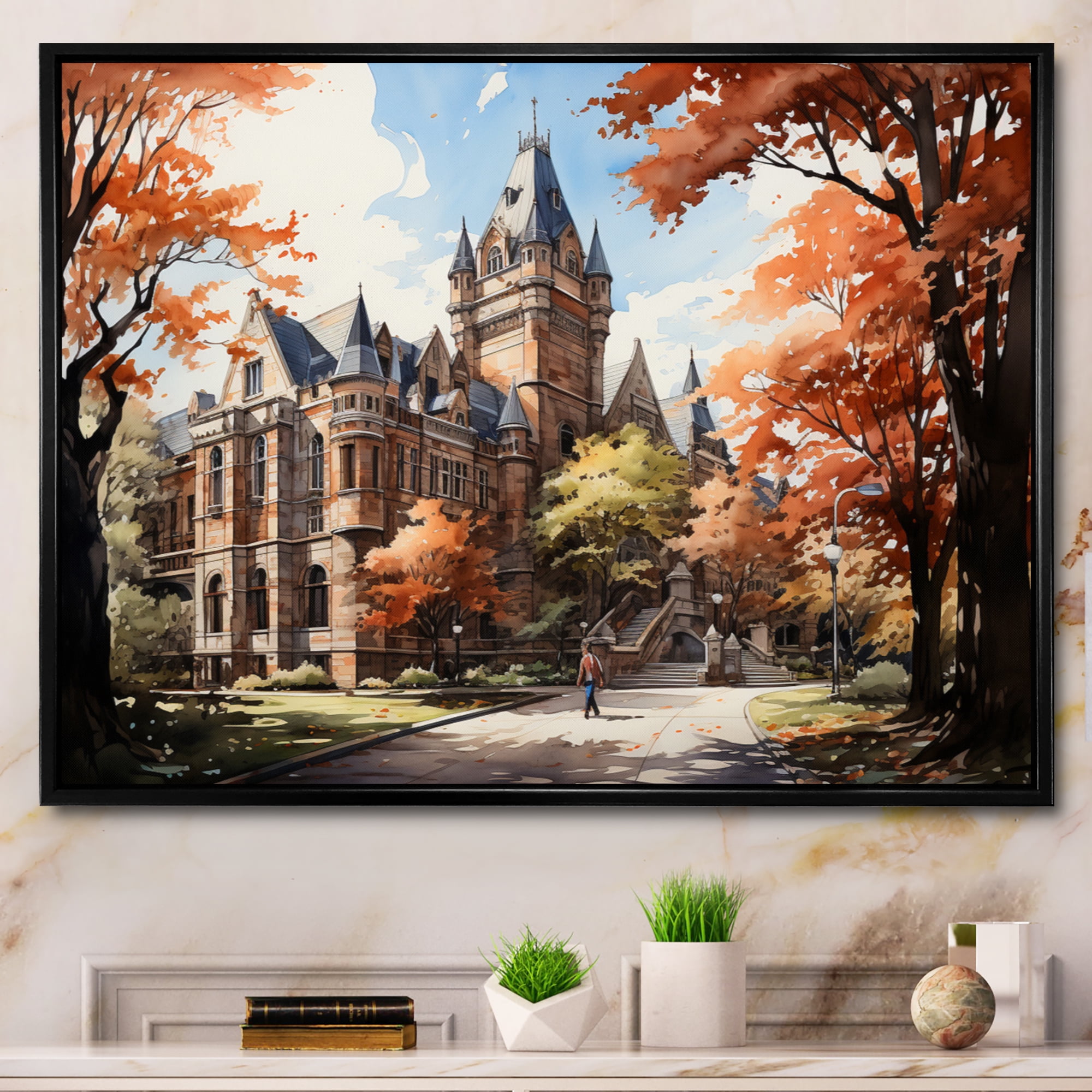 Designart "Buildings Academic College University art painting II ...